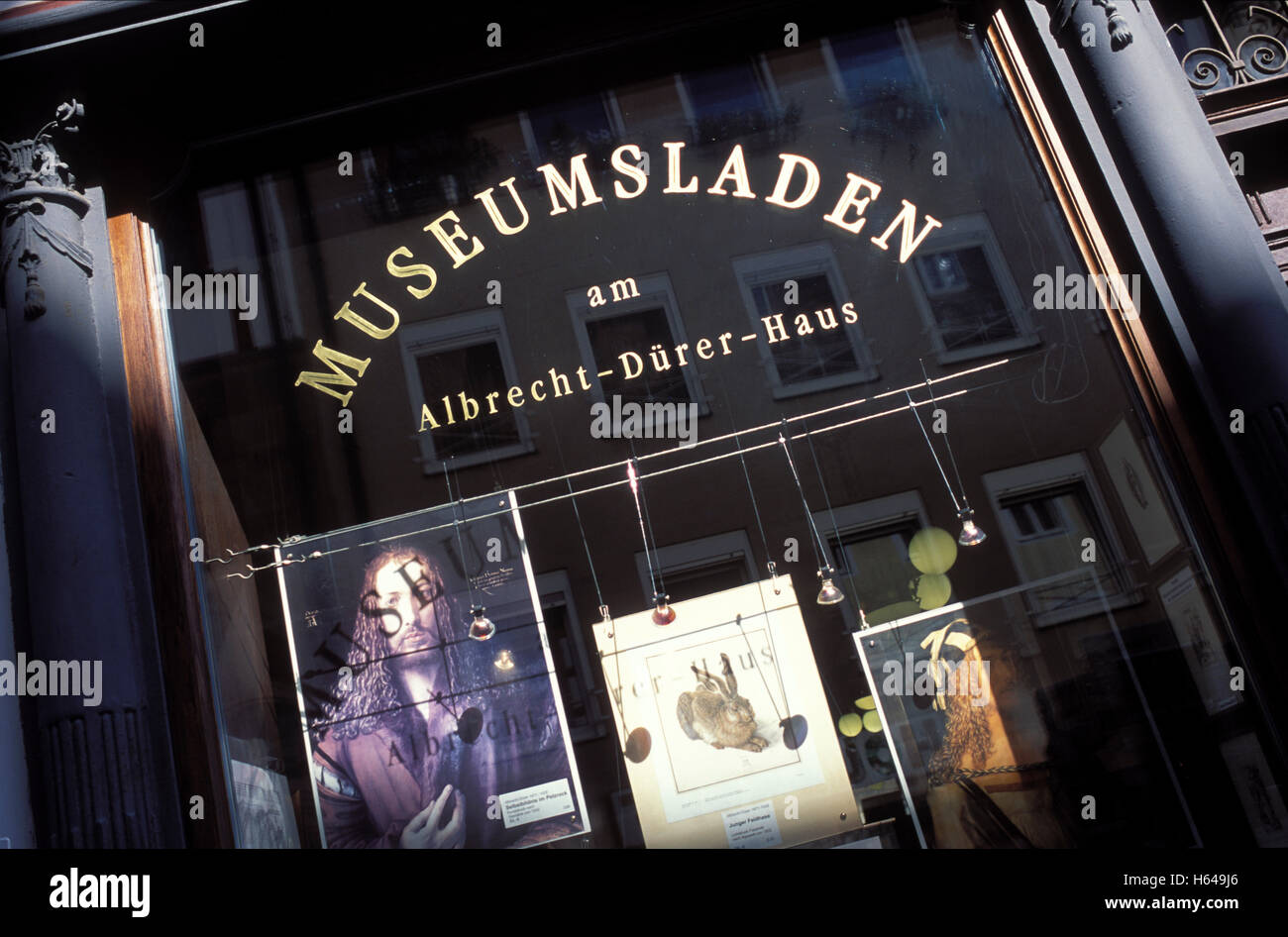 Museum shop near the Albrecht-Duerer-Haus building, Nuremberg ...