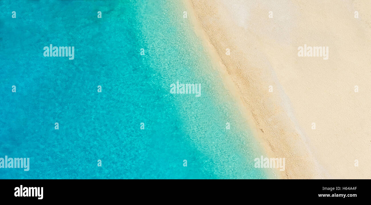 Aerial photo of empty beach in panoramatic view Stock Photo - Alamy