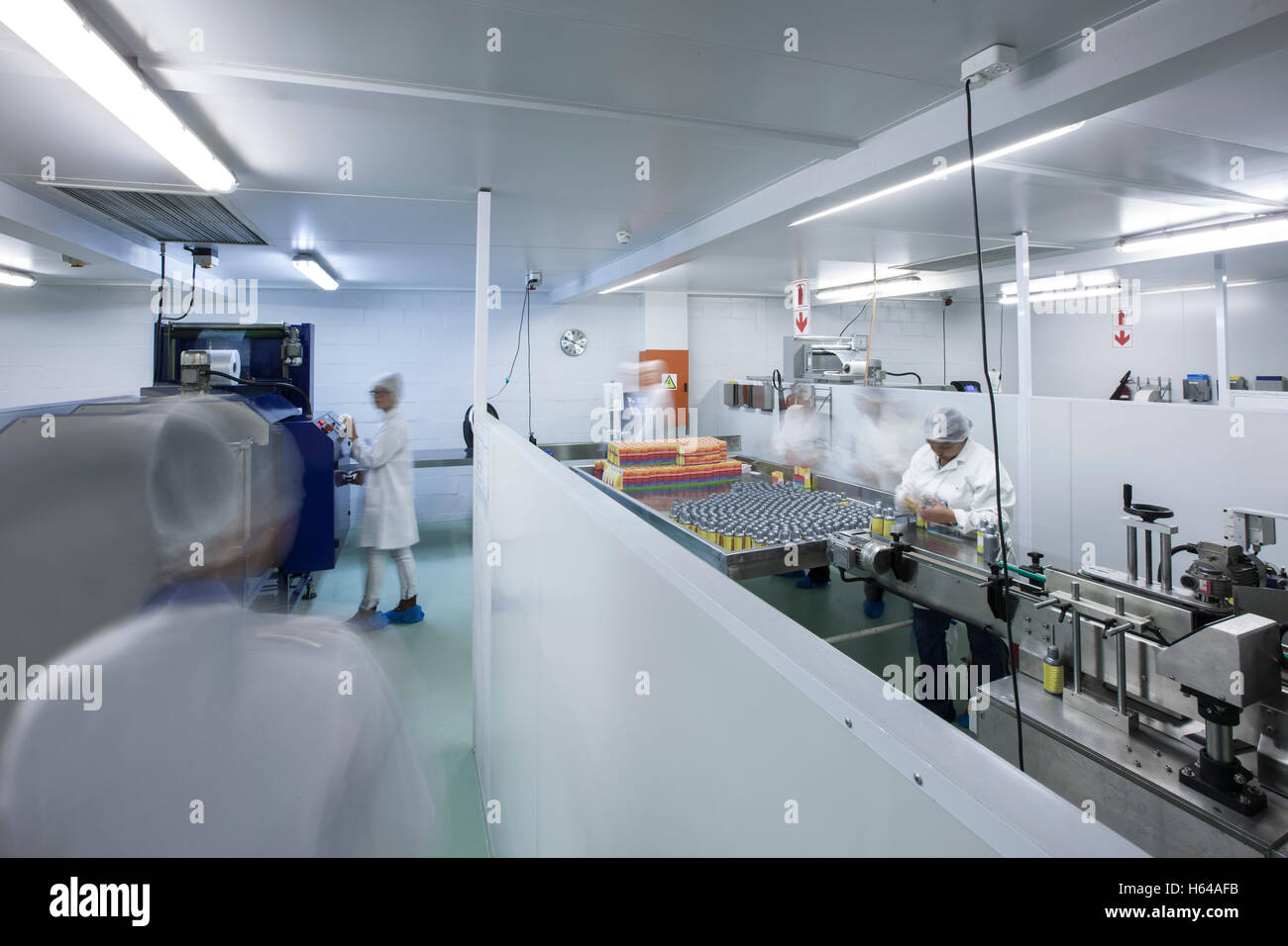 Staff in medical factory Stock Photo - Alamy