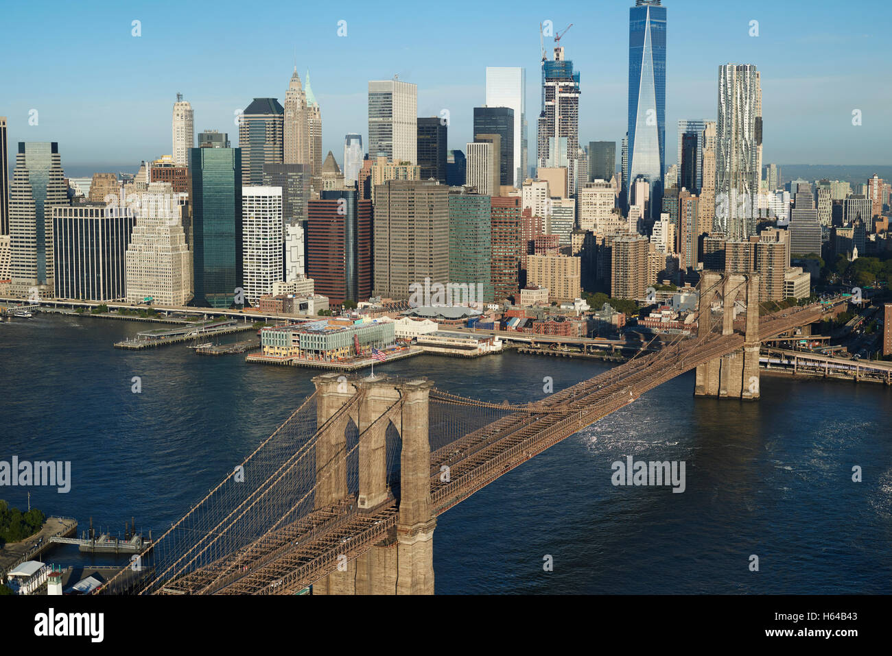 Brooklyn bridge birds eye view hi-res stock photography and images - Alamy