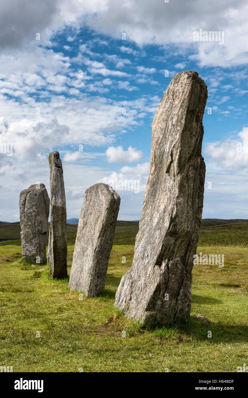 UK, Scotland, Isle of Lewis, Callanish, view to standing stones Stock ...