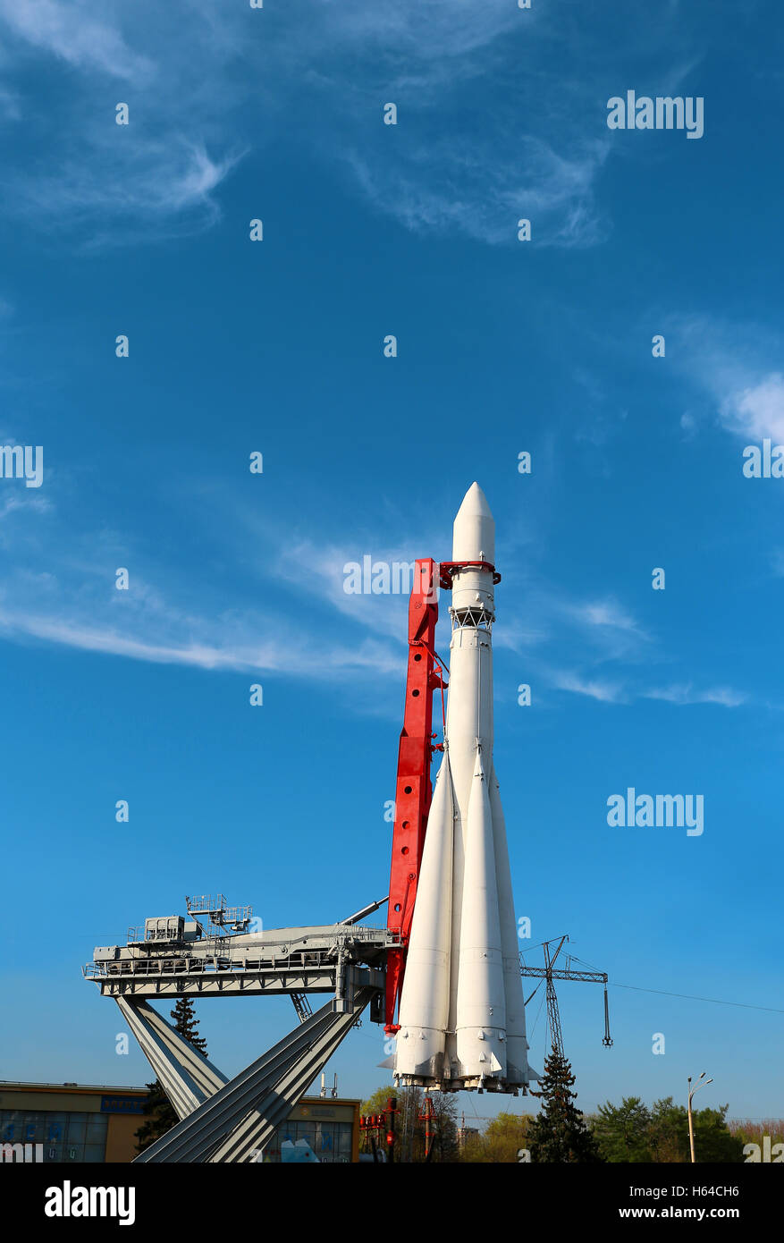 Vostok Rocket Model Flying