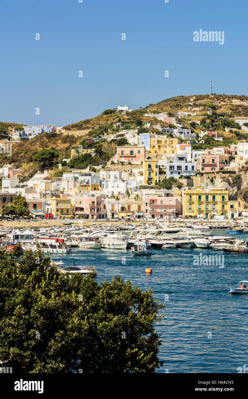 Italy, Pontine Islands, Ponza, Harbour Stock Photo - Alamy