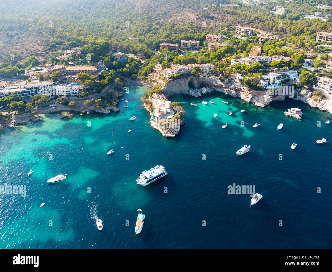 Aerial view of fornells bay hi-res stock photography and images - Alamy