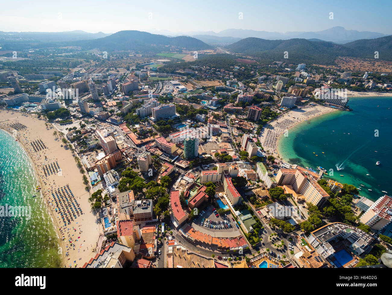 Spain, Balearic Islands, Mallorca, Palmanova and Torrenova, beaches and ...