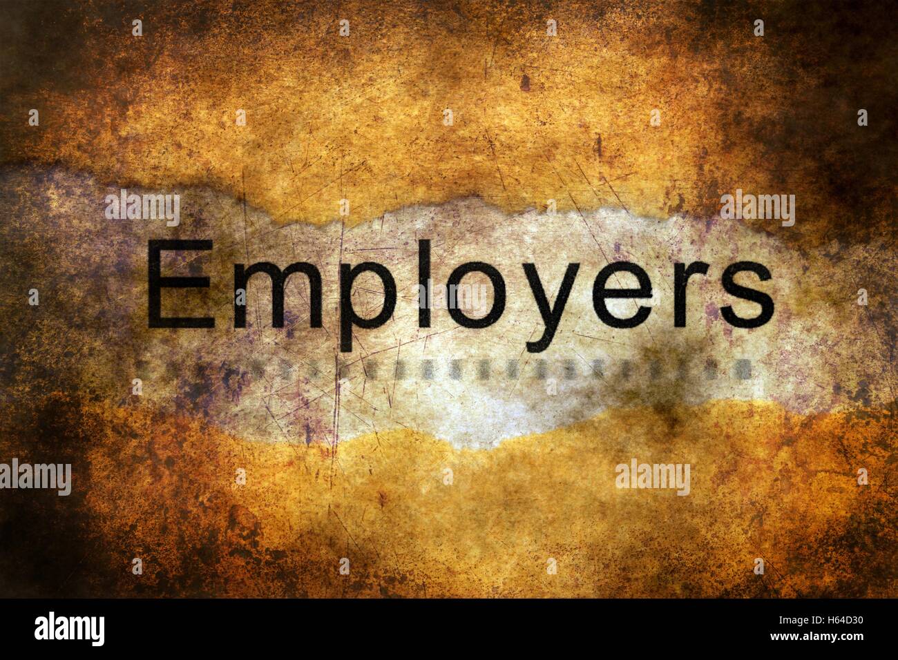 Employers text on grunge background Stock Photo - Alamy