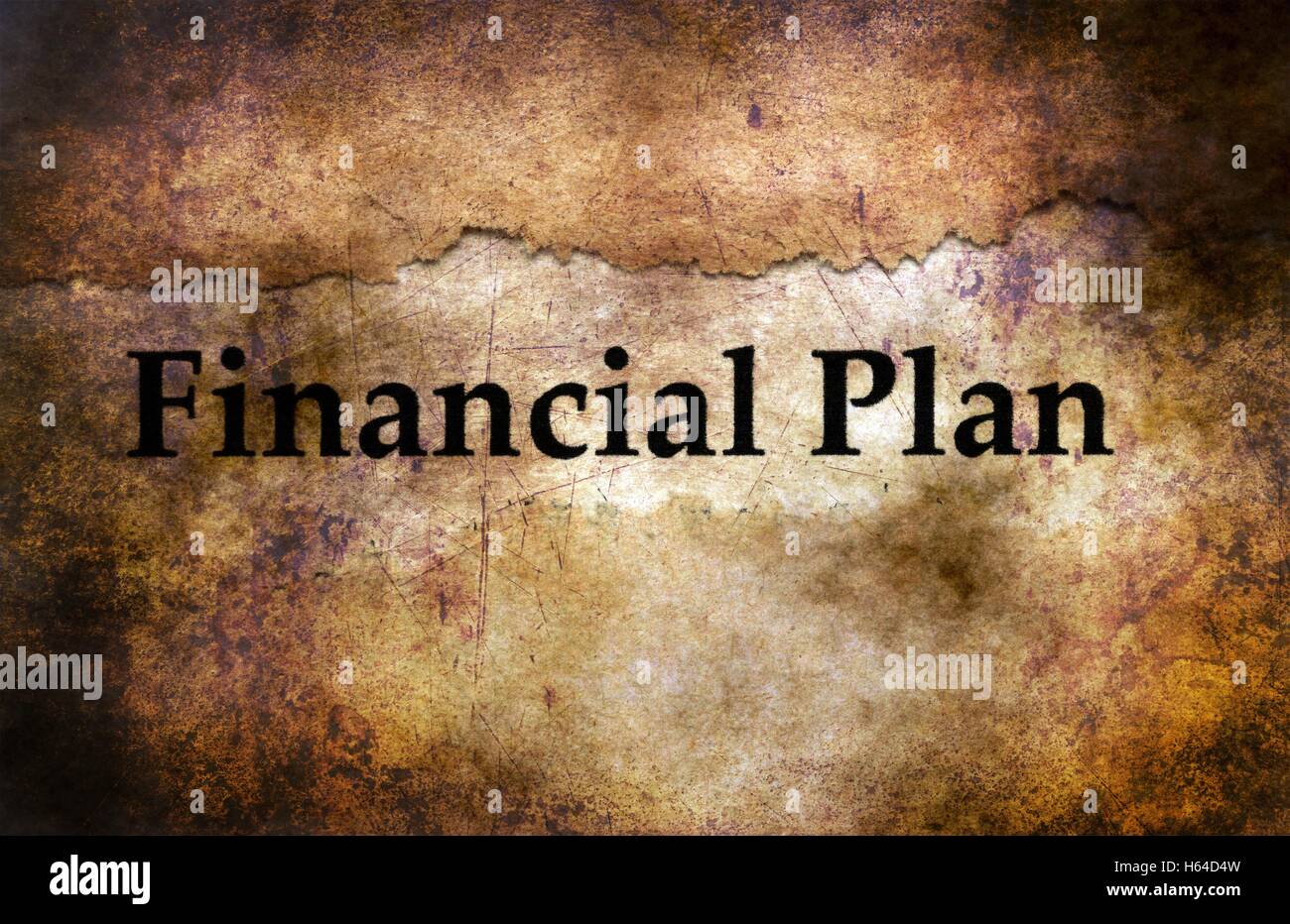 Financial plan grunge concept Stock Photo - Alamy