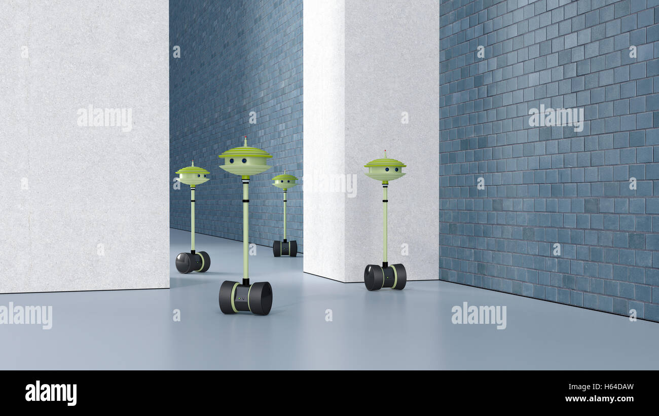 Robot squad at work Stock Photo - Alamy
