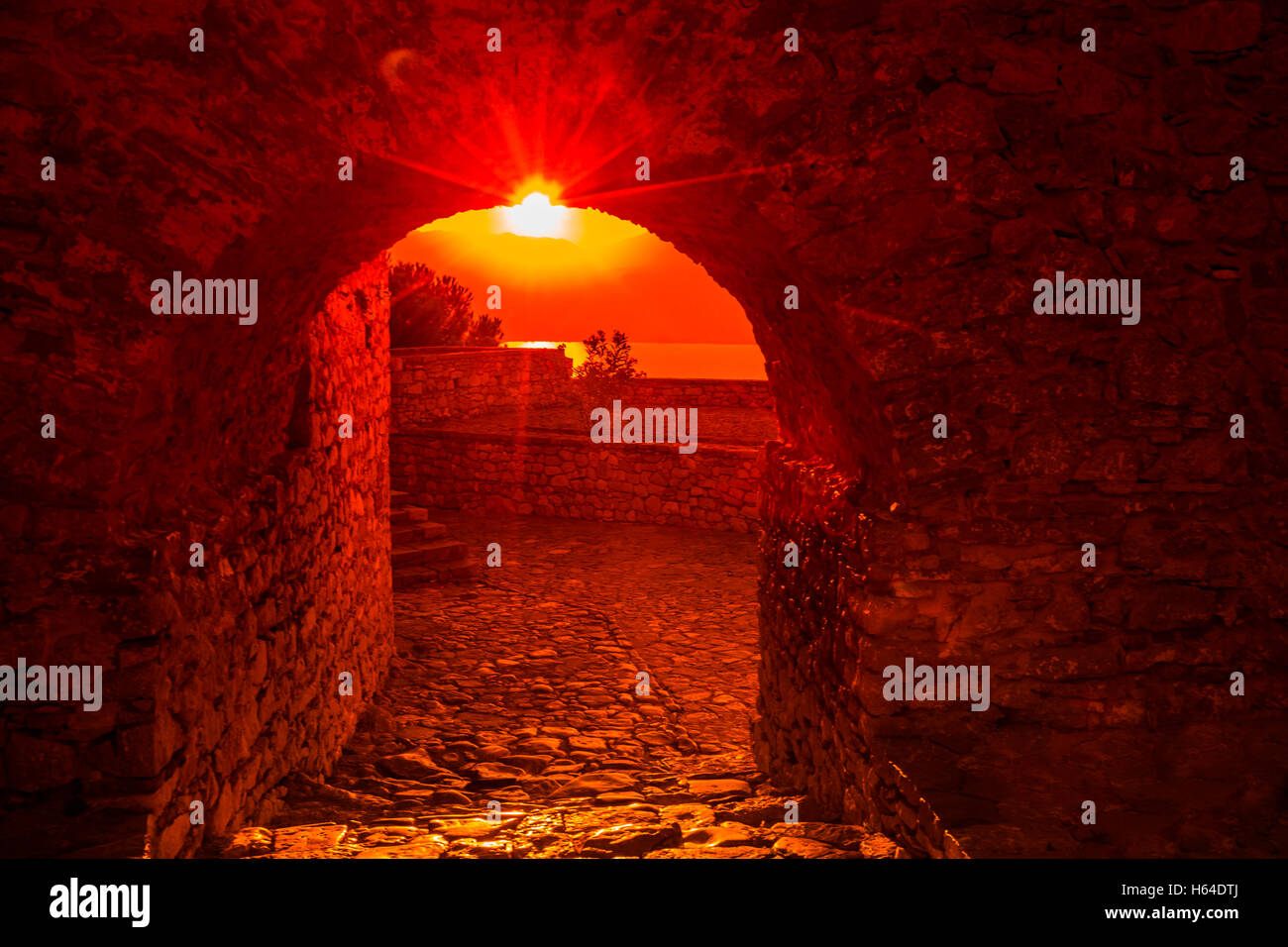 Castle at sunset Stock Photo - Alamy