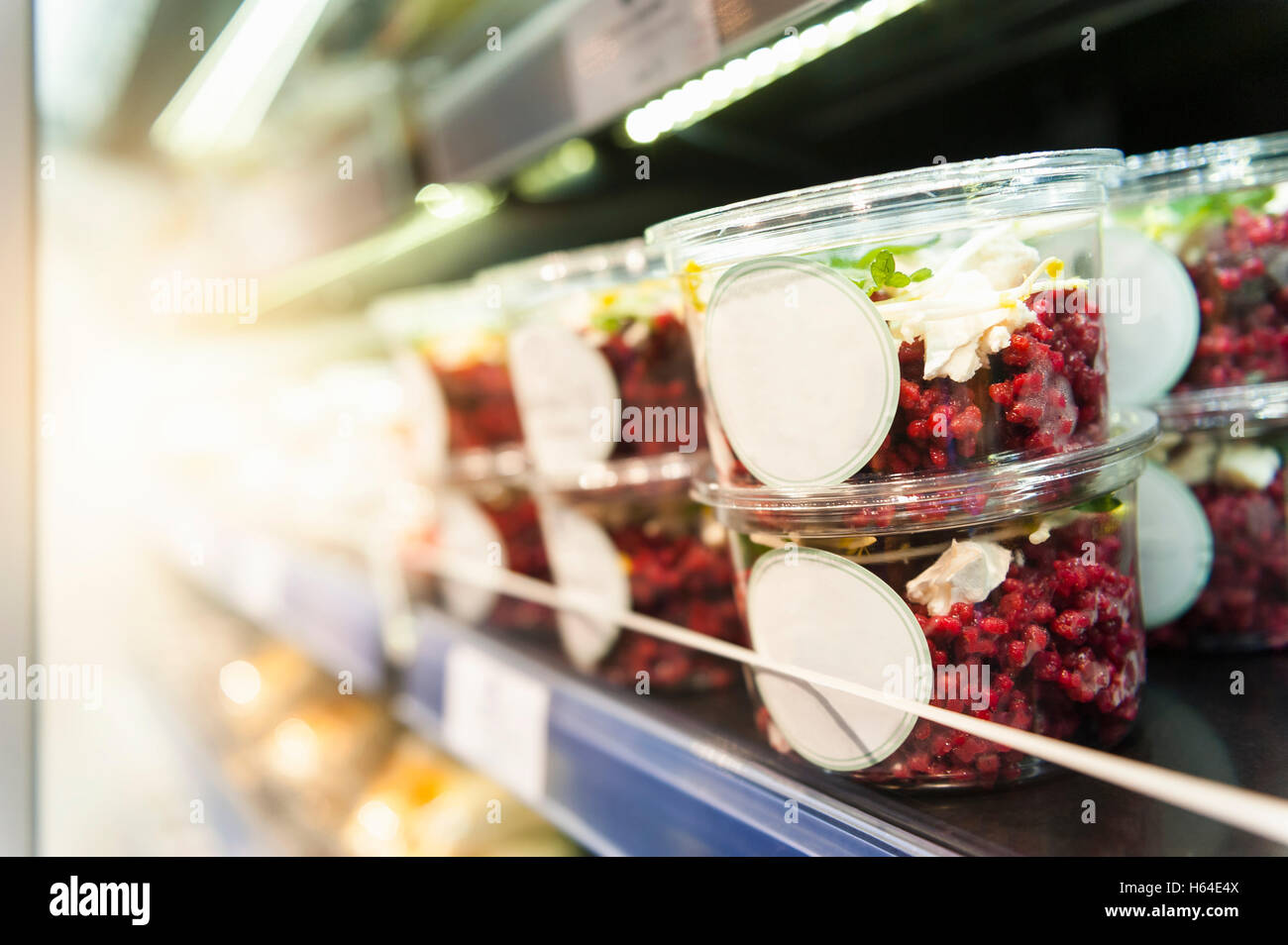 Shelf with food in a supermarket Stock Photo - Alamy