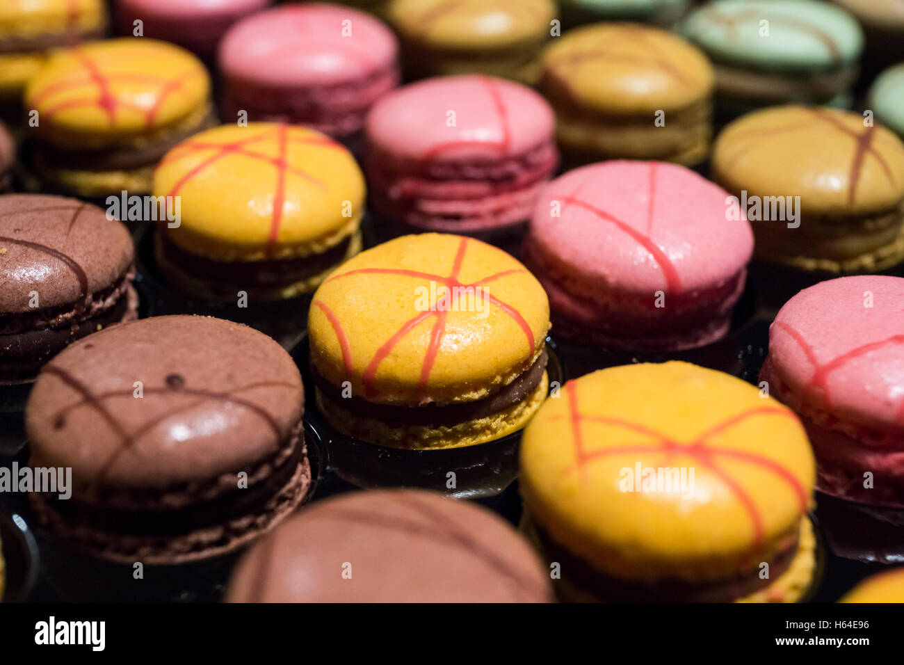 Assortment of colorful macarons Stock Photo - Alamy