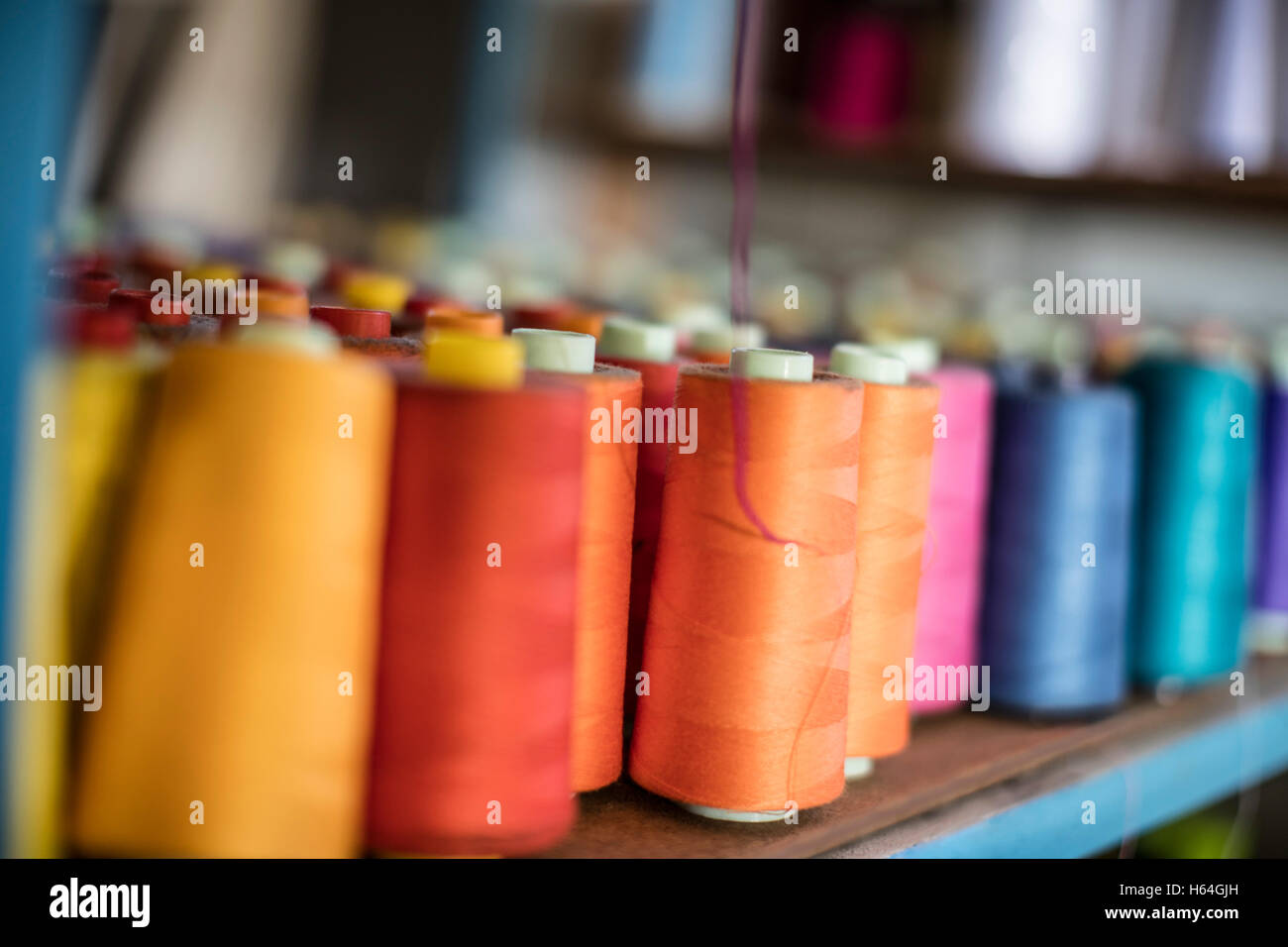 Multicolored cotton reels Stock Photo - Alamy