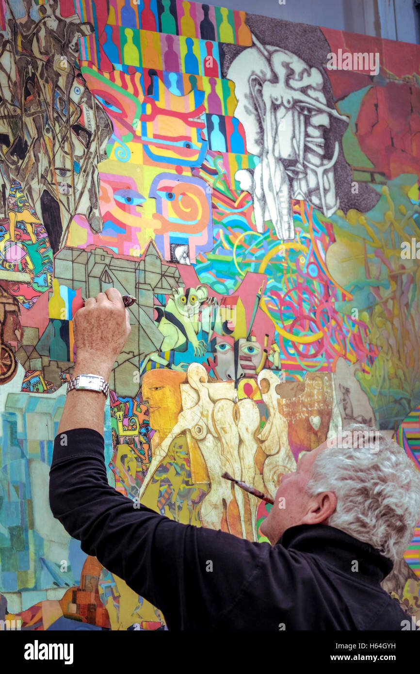 Painter at work Stock Photo - Alamy