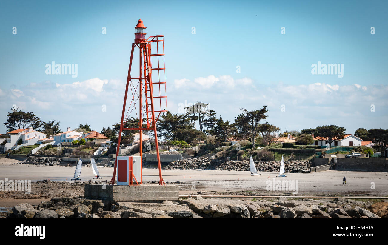 port beacon sea light of Noirmoutier, France Stock Photo - Alamy