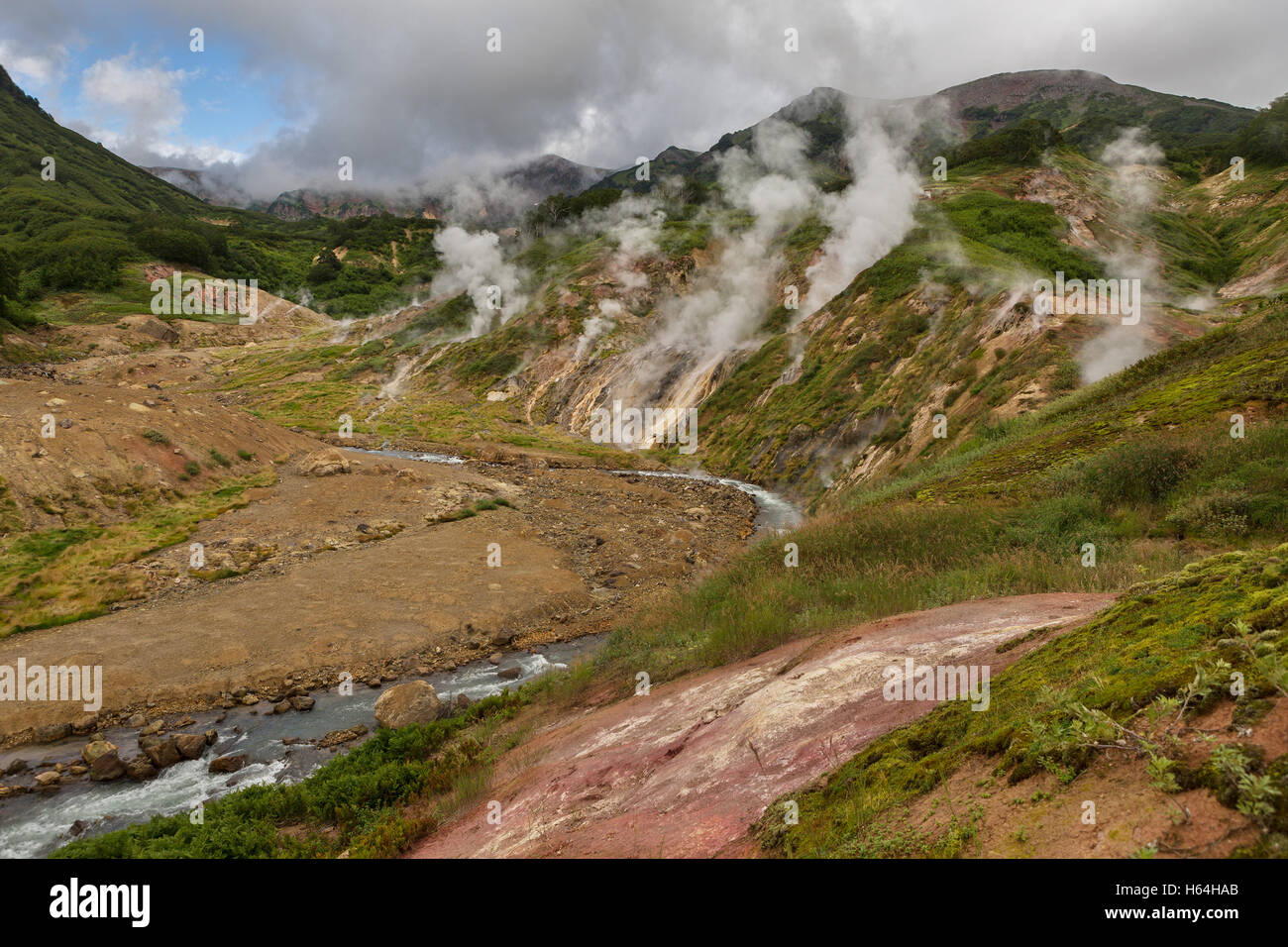Famous Valley of Geysers Stock Photo - Alamy