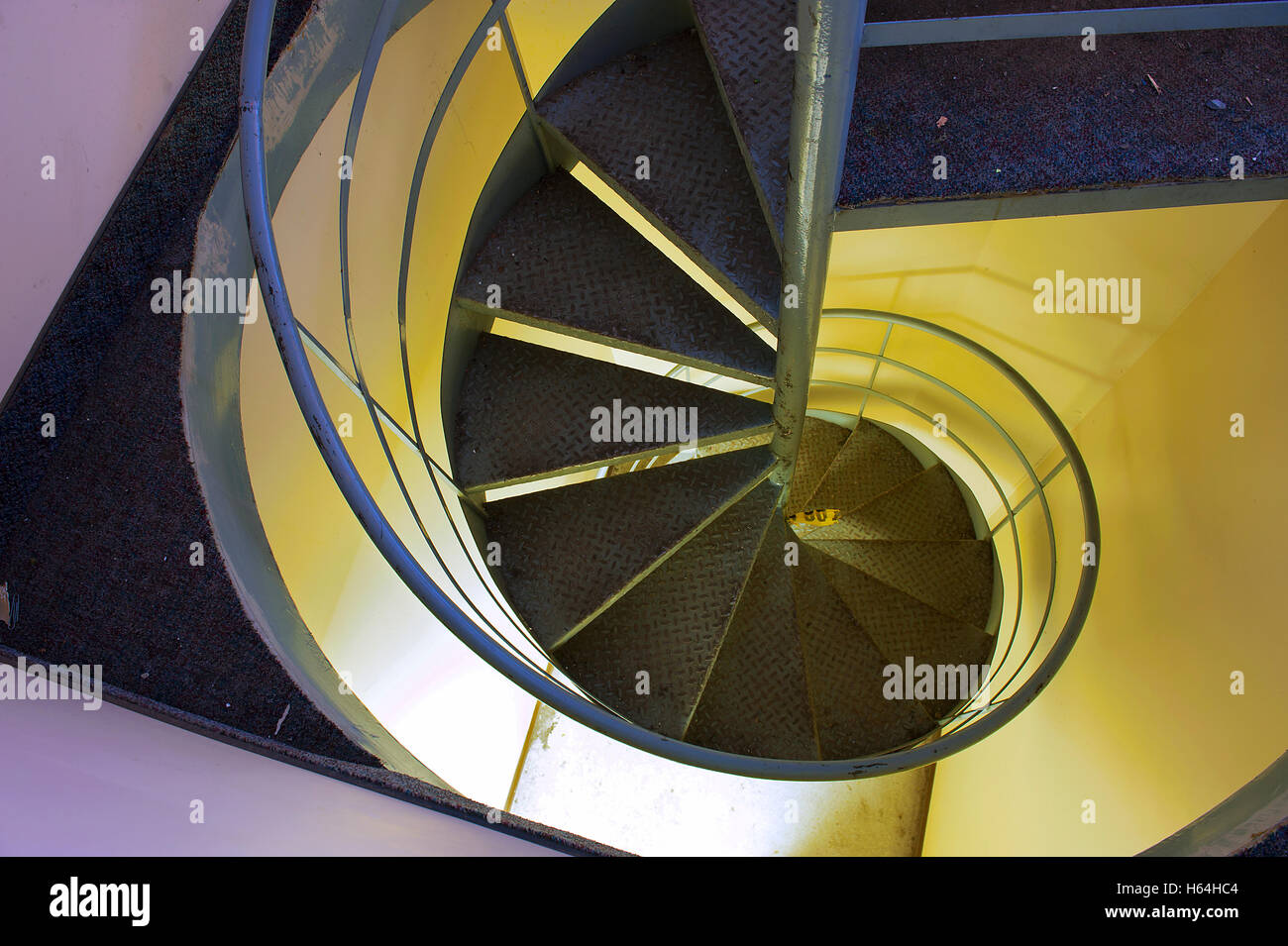 Circular metal staircase Stock Photo - Alamy