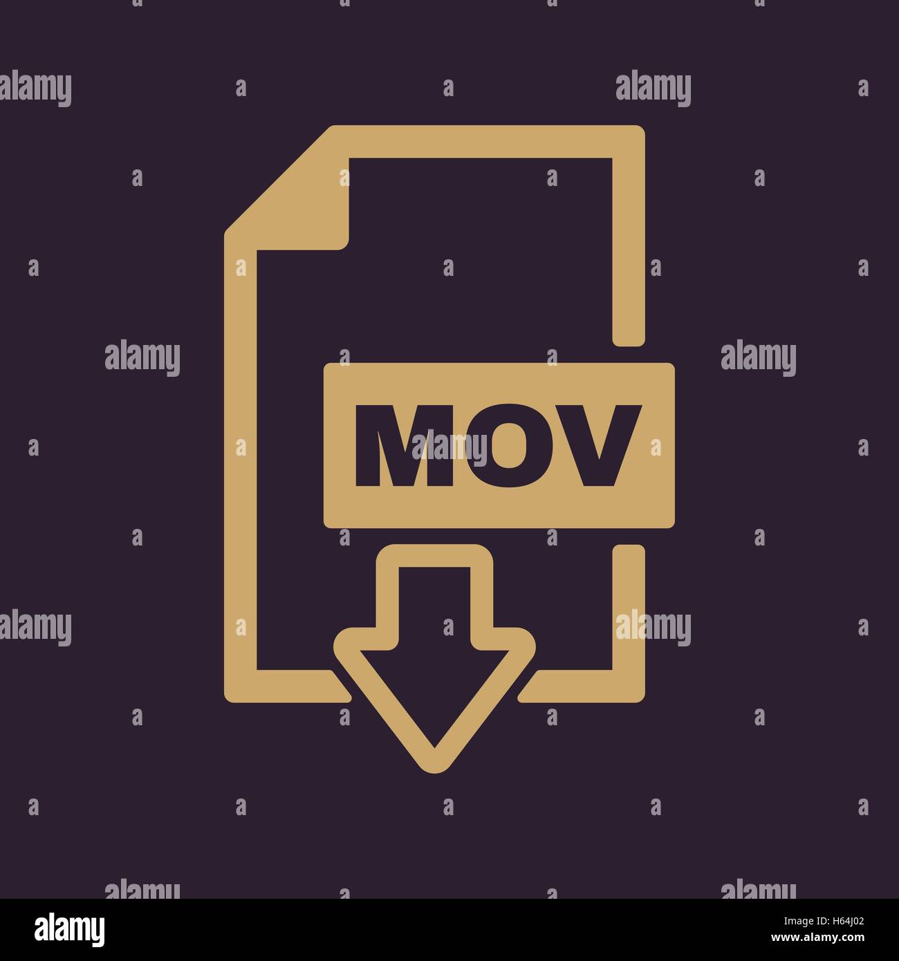 The MOV icon. Video file format symbol. Flat Stock Vector Image & Art ...