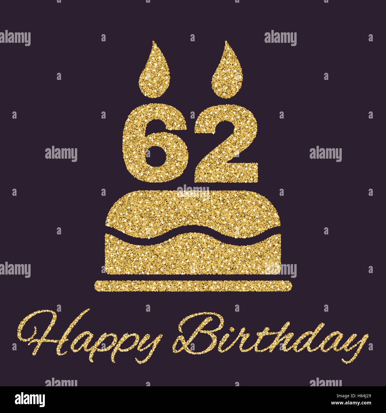 Birthday cake candles number 62 hi-res stock photography and images - Alamy