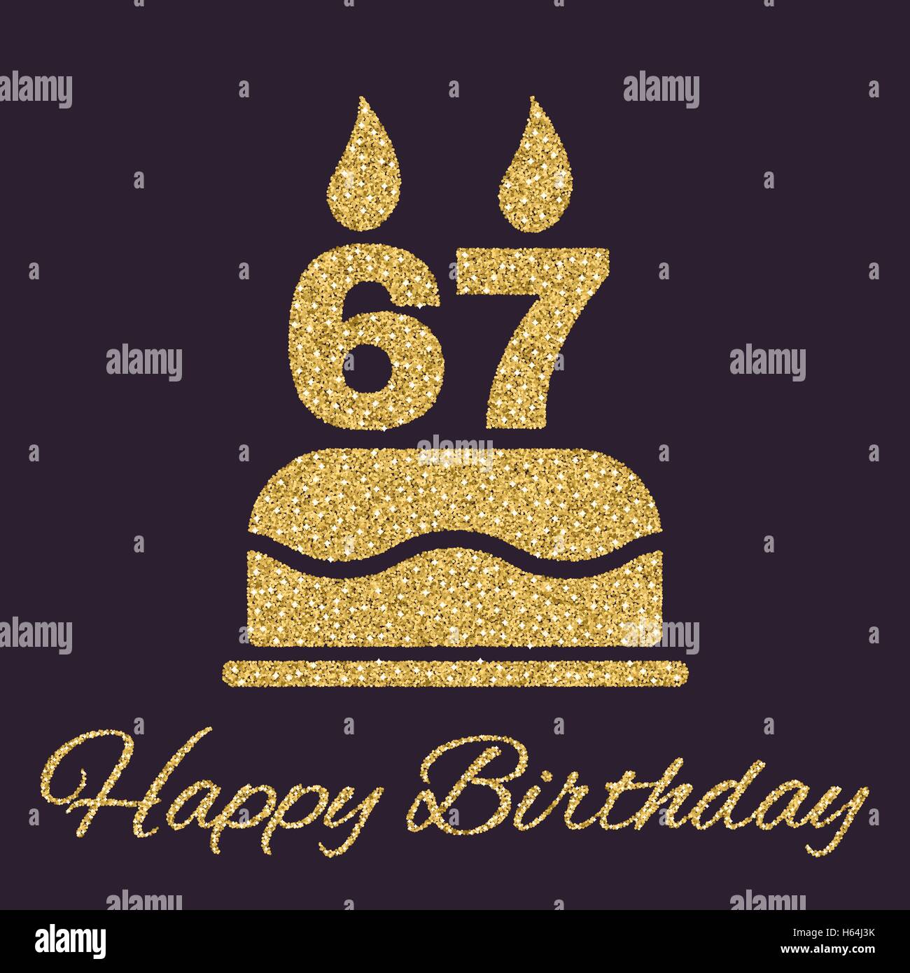 Golden number 67 sixty hi-res stock photography and images - Alamy