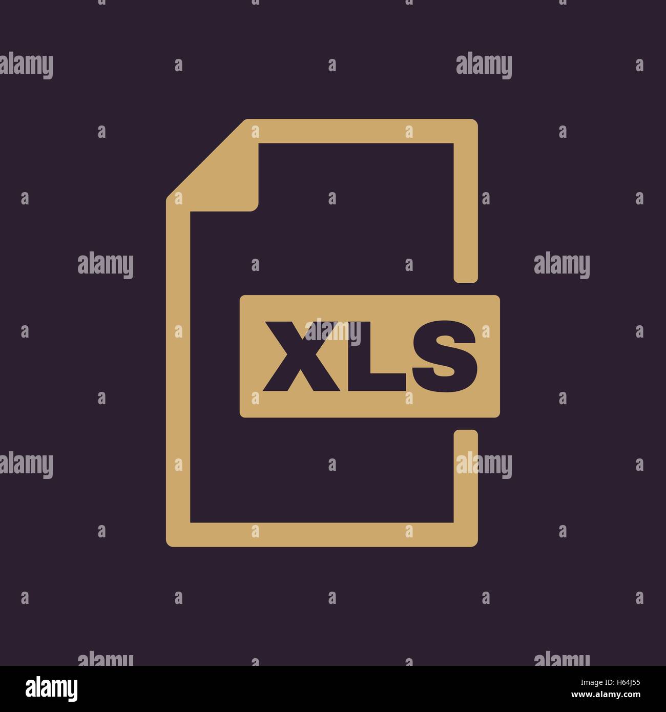 The XLS icon. File format symbol. Flat Stock Vector Image & Art - Alamy