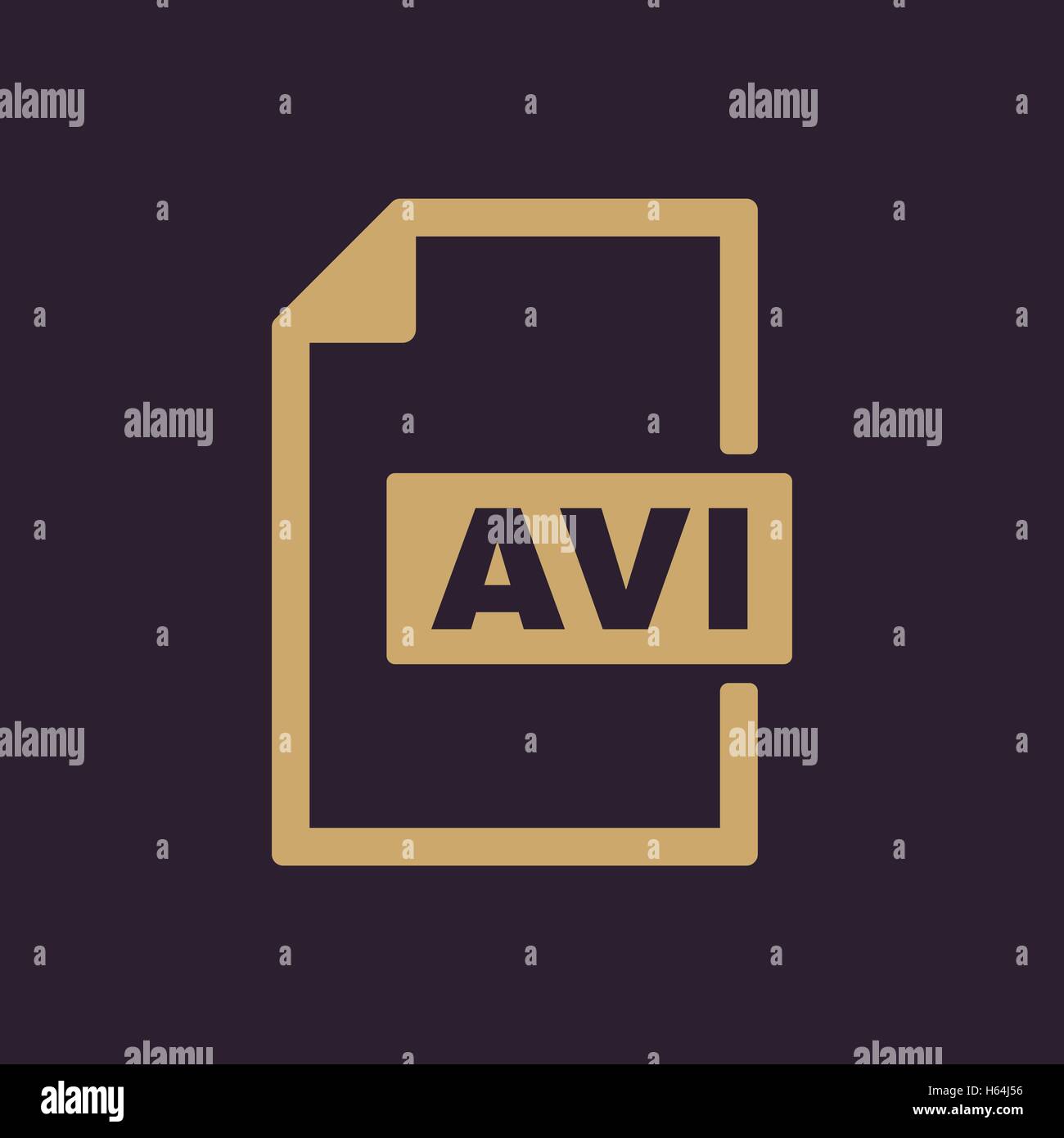 The AVI icon. Video file format symbol. Flat Stock Vector Image & Art ...