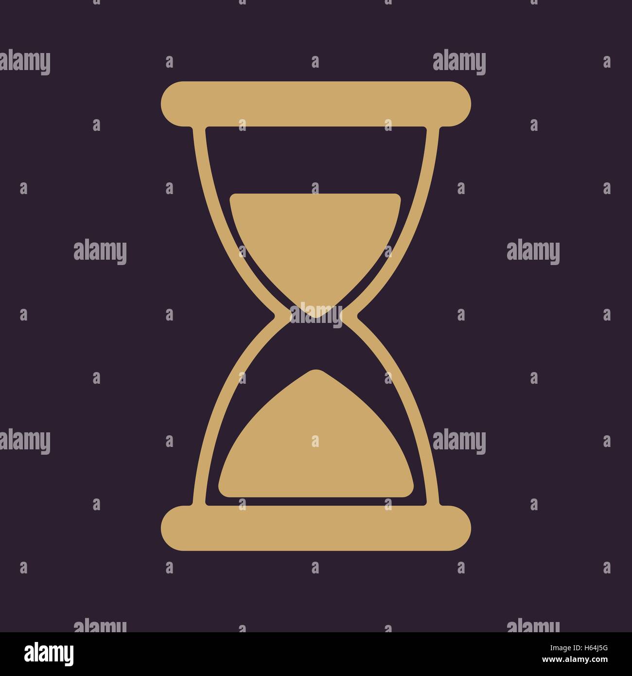 The hourglass icon. Chronometer and timer, clock symbol. Flat Stock ...