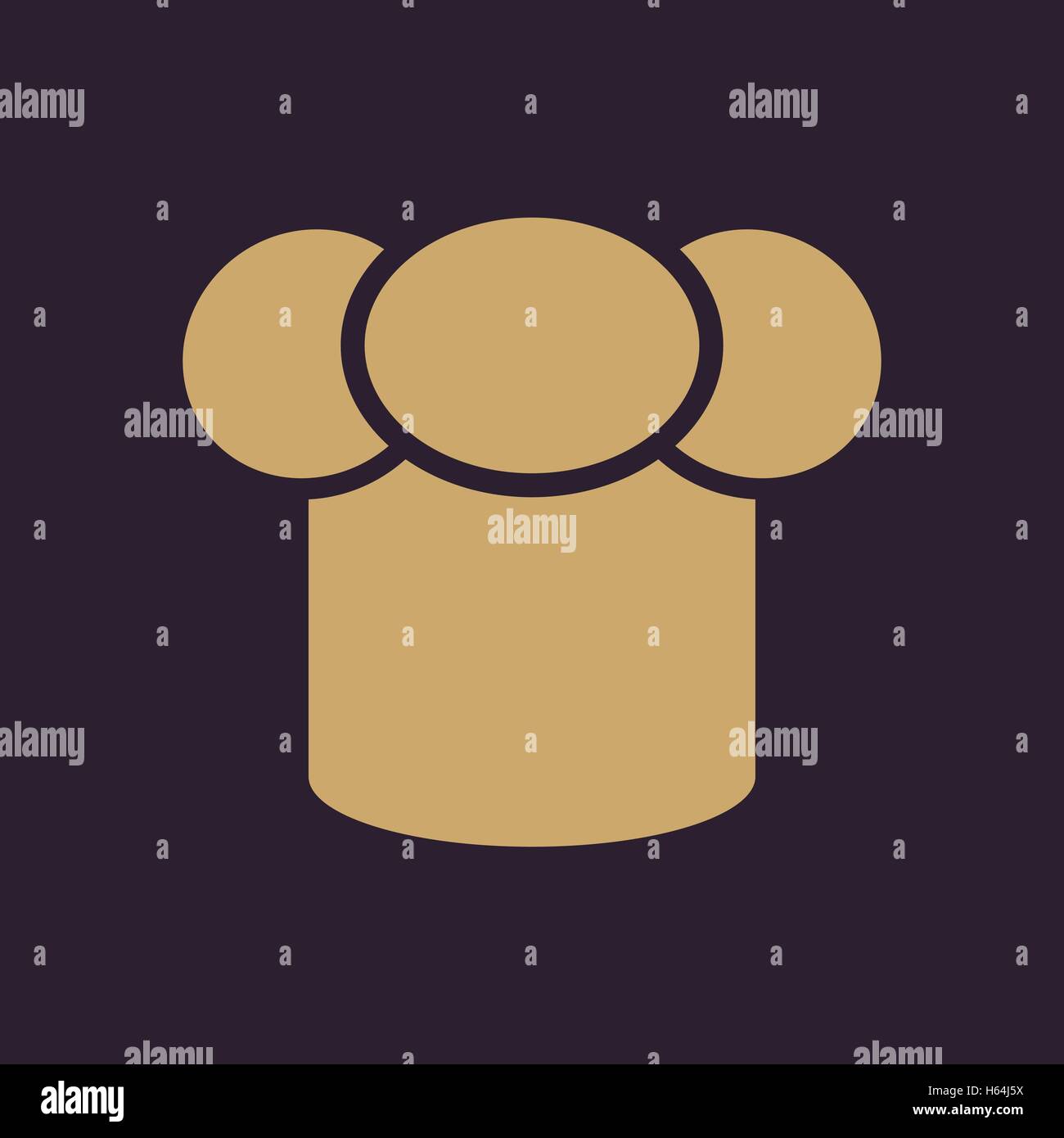 The toque icon. Chef and cook symbol. Flat Stock Vector Image & Art - Alamy