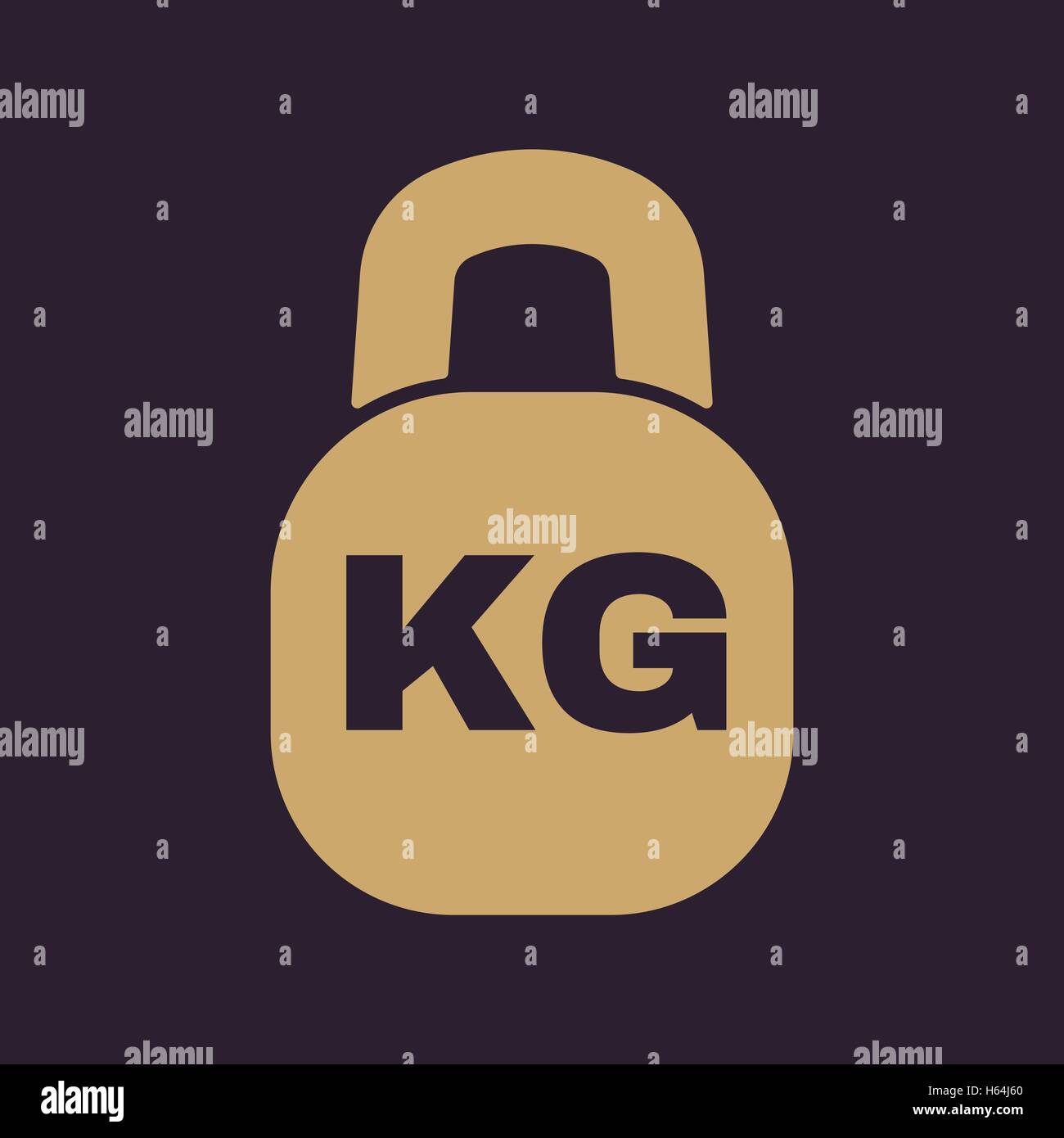 The kilogram icon. Kg and weight symbol. Flat Stock Vector Image & Art ...