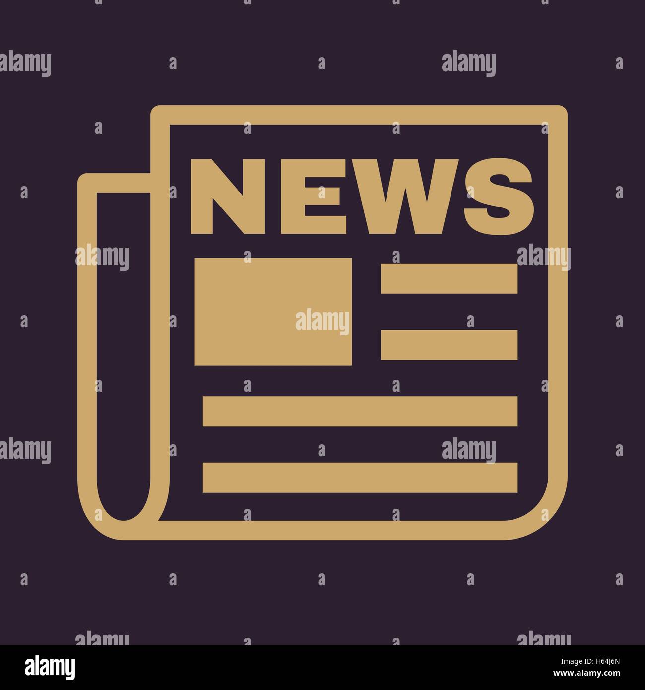The news icon. Newspaper symbol. Flat Stock Vector Image & Art - Alamy