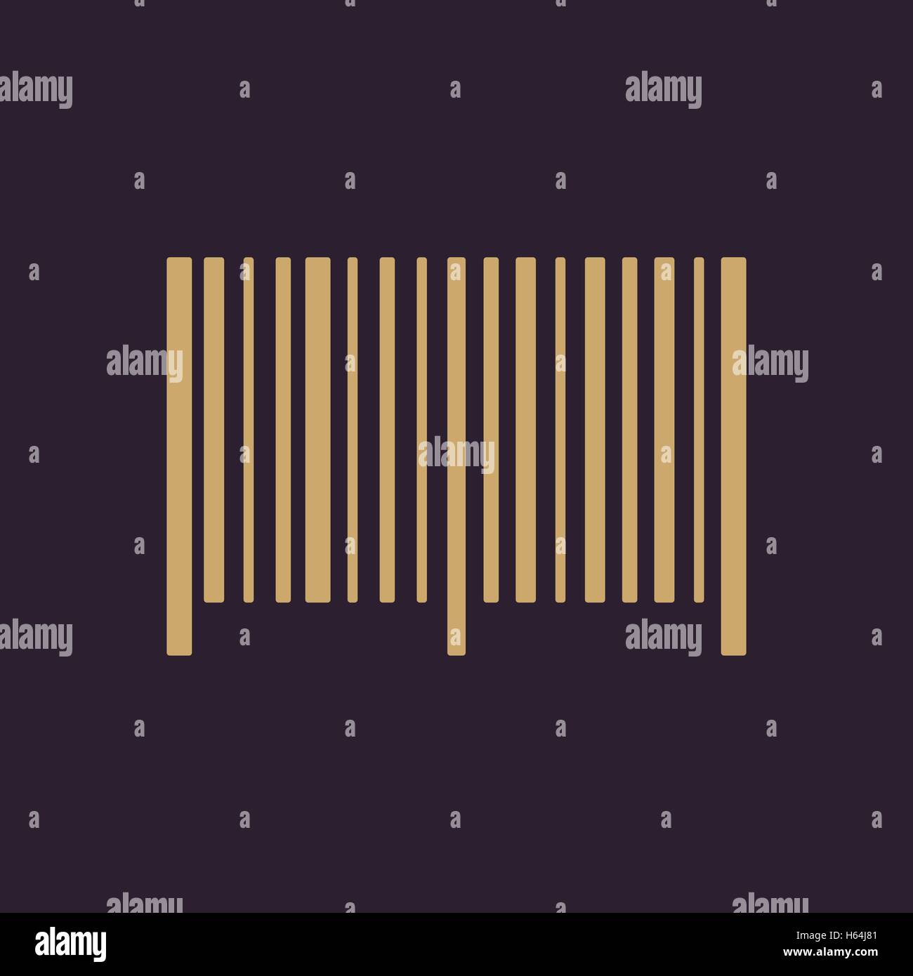 The barcode icon. Identification and ID symbol. Flat Stock Vector Image ...