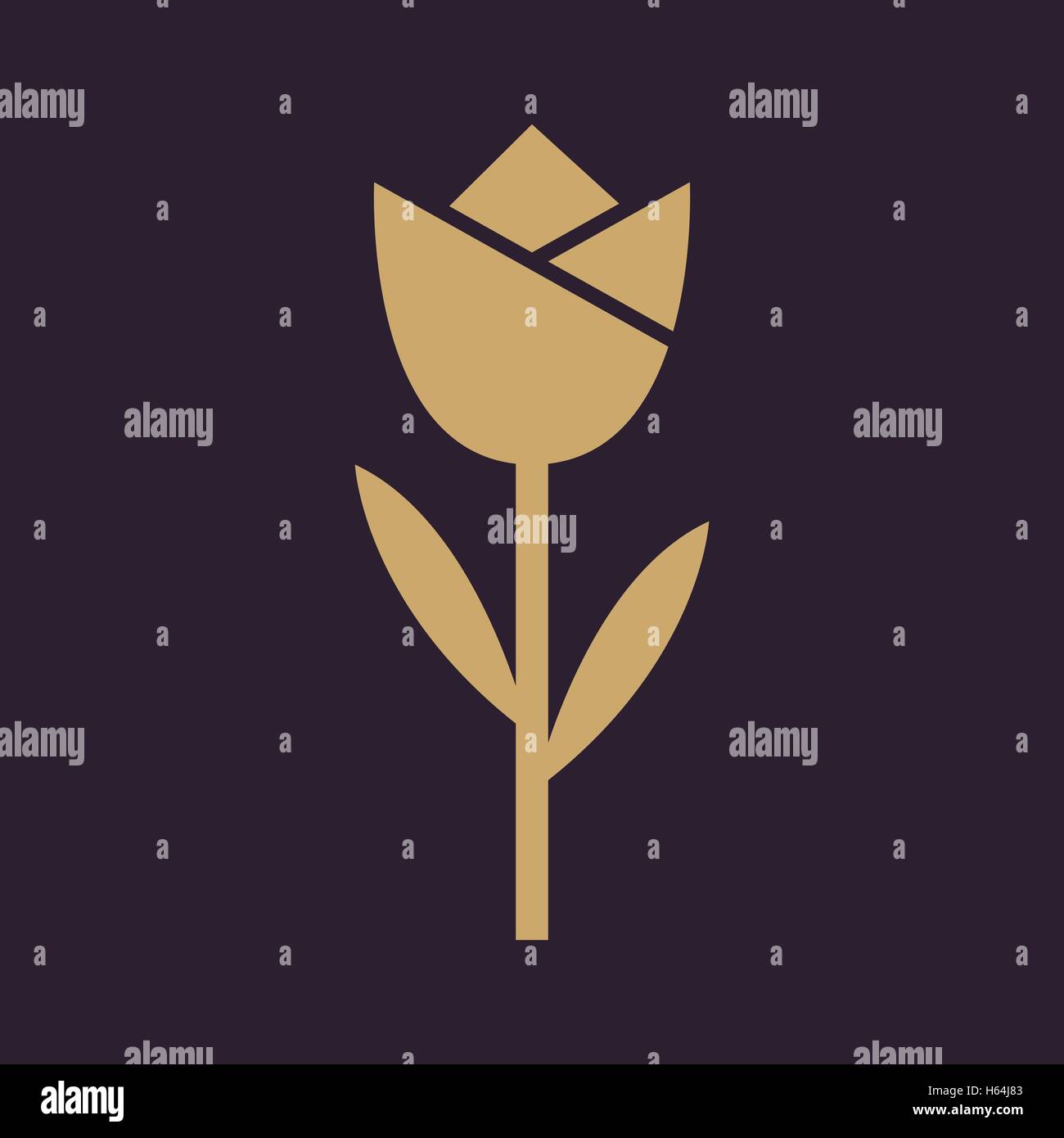 The flower, blossom icon. Plant and garden symbol. Flat Stock Vector ...