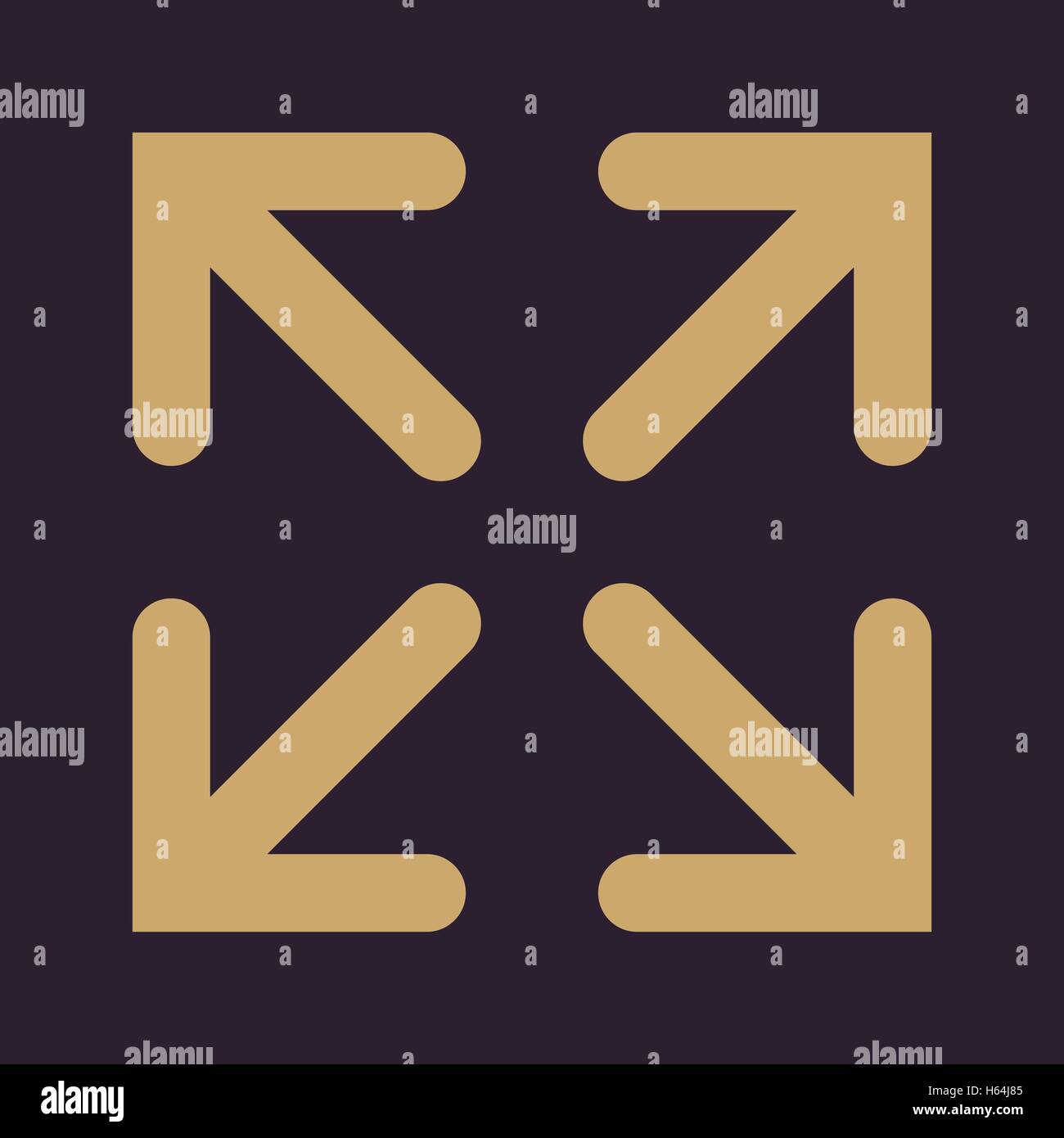 The full screen icon. Arrows symbol. Flat Stock Vector Image & Art - Alamy