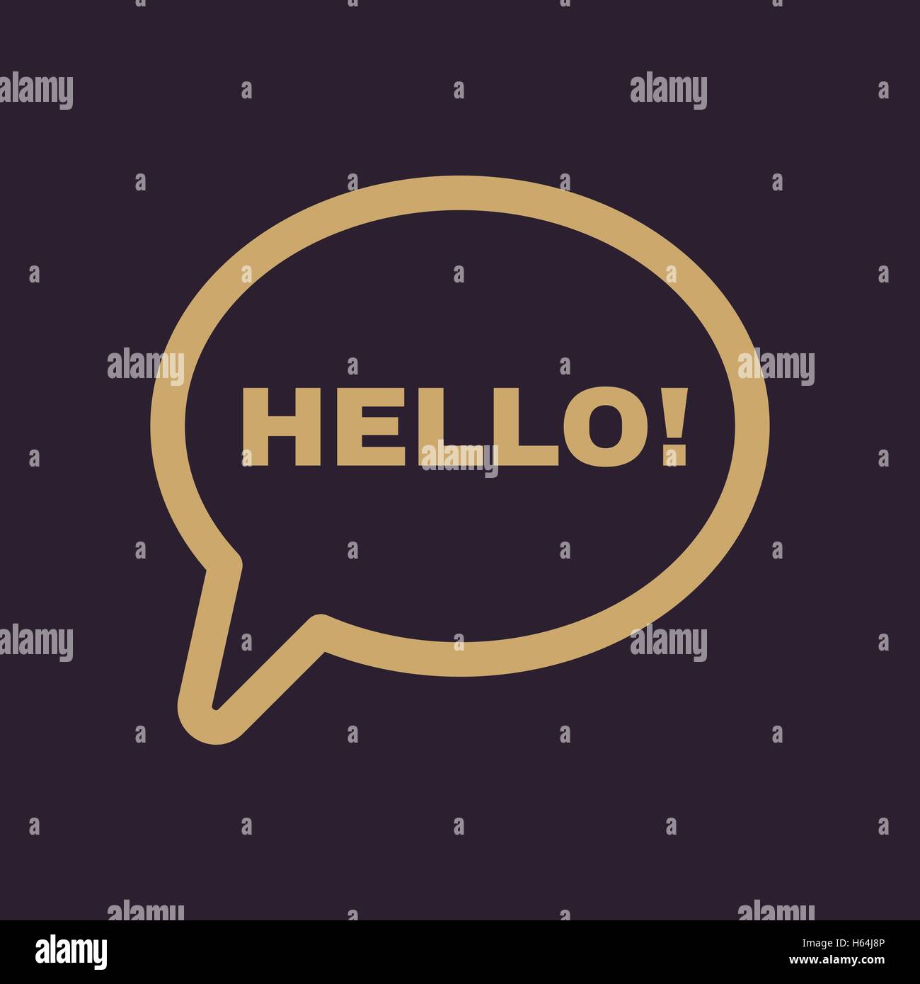 The hello icon. Greet and hi symbol. Flat Stock Vector Image & Art - Alamy