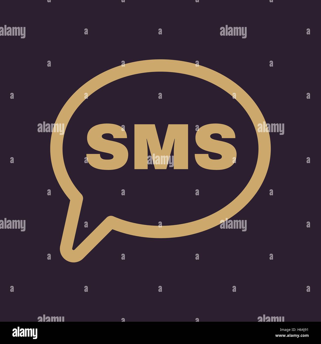 The sms icon. Text message symbol. Flat Stock Vector Image & Art - Alamy