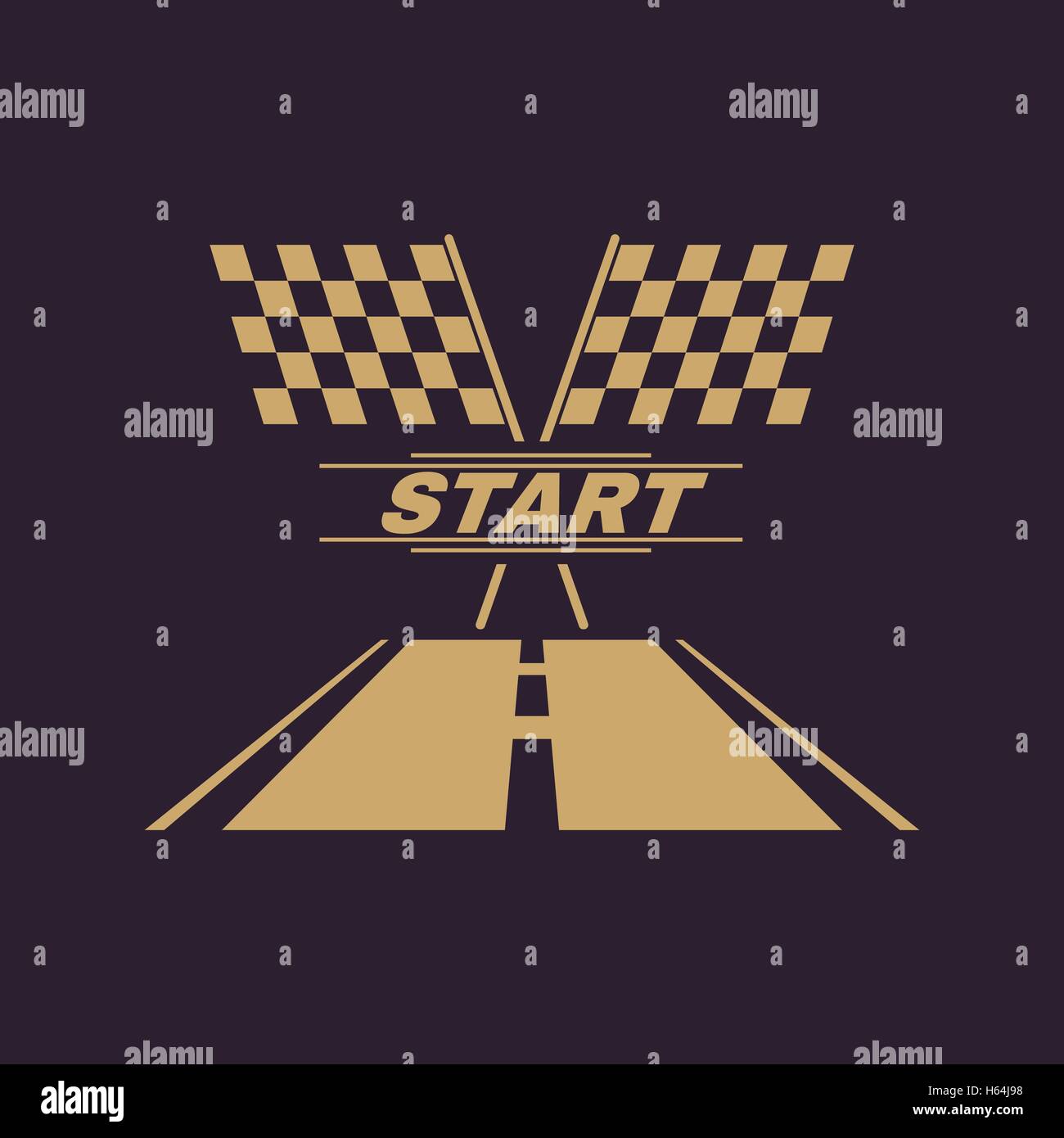 Starting line banner sign hi-res stock photography and images - Alamy