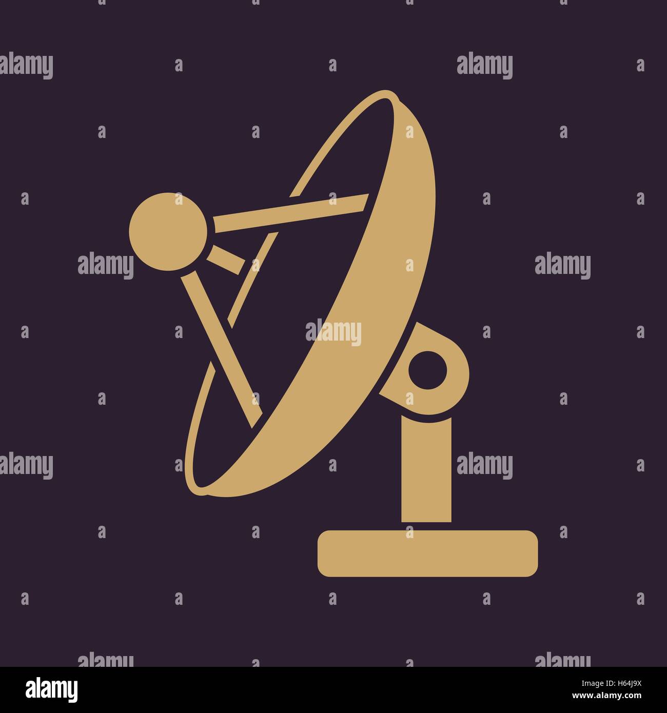 The satellite antenna icon. Communicate and broadcast ...
