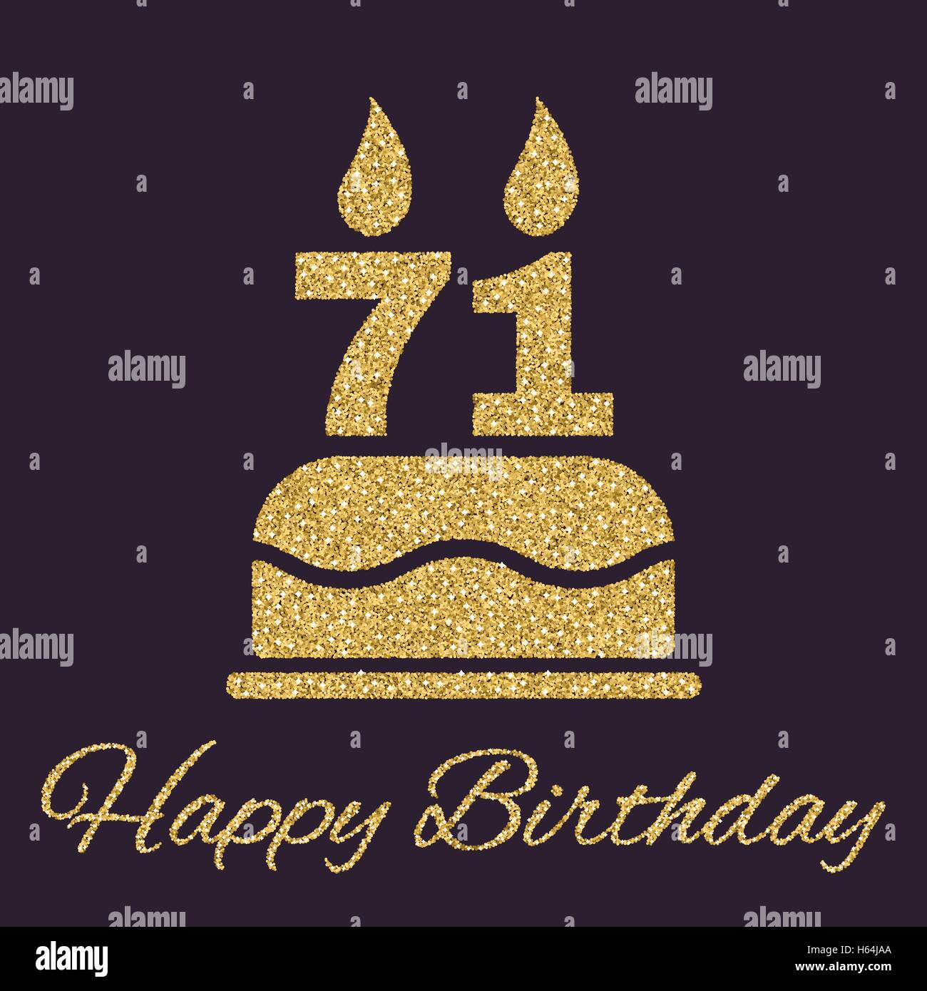 Birthday cake candles number 71 hi-res stock photography and images - Alamy