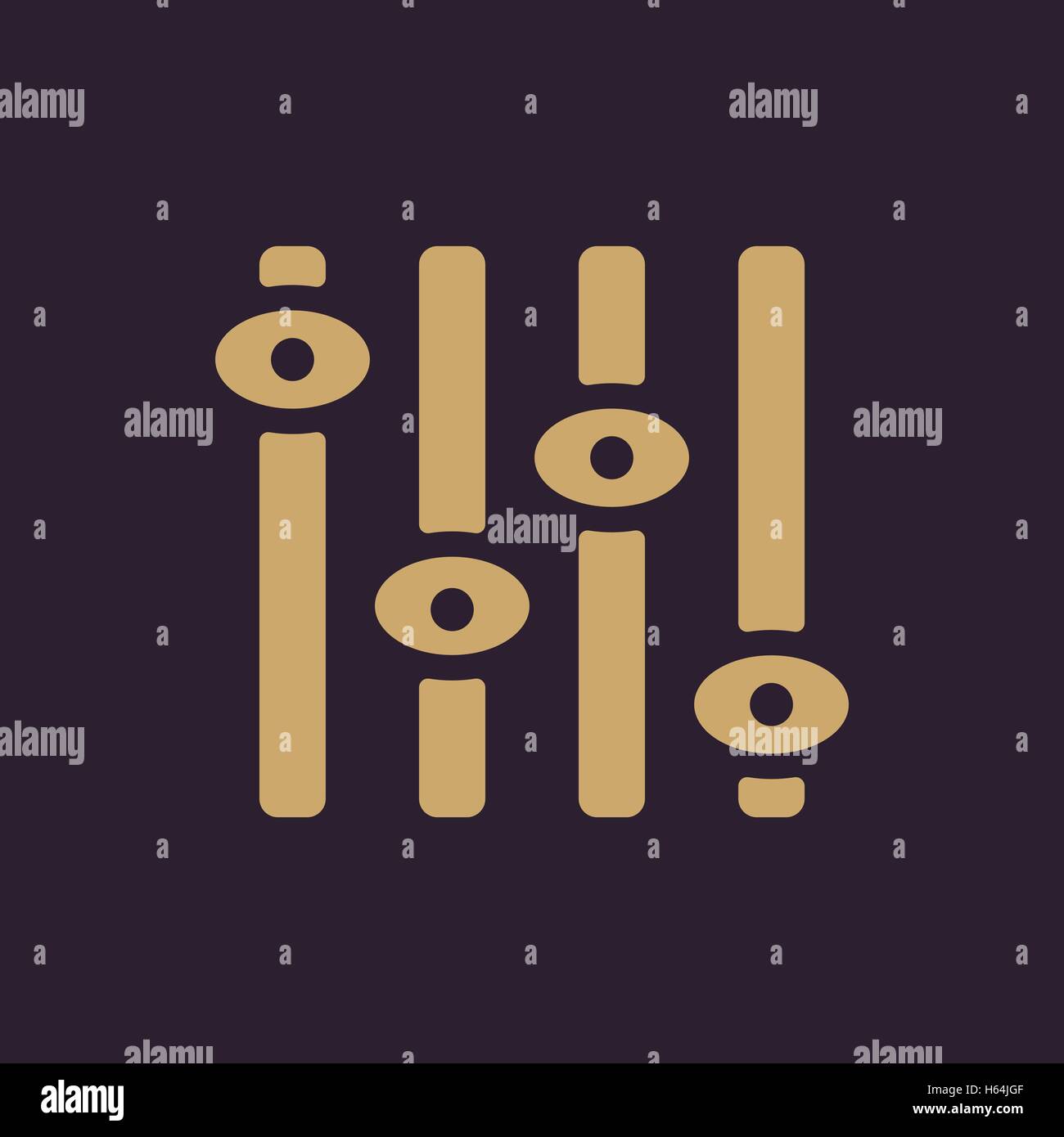 The adjustment icon. Regulator and mixing, volume, settings symbol ...