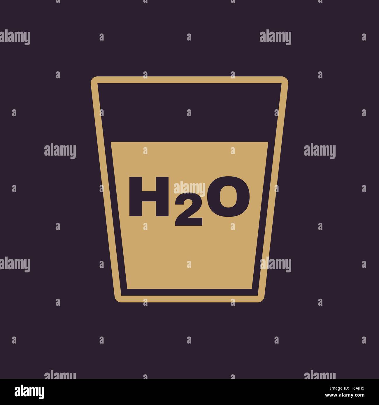 The liquid in glass icon. Water and drink, aqua symbol. Flat Stock ...