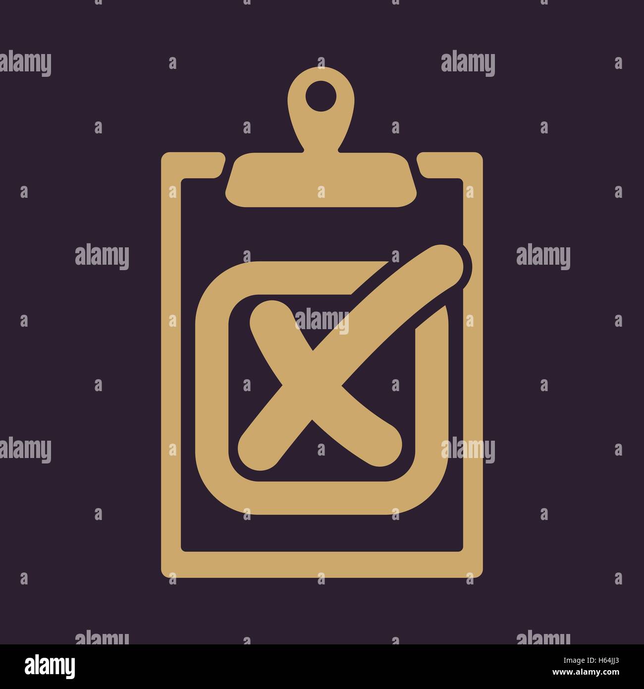 The checklist icon. Clipboard and failed task, wrong answer symbol ...