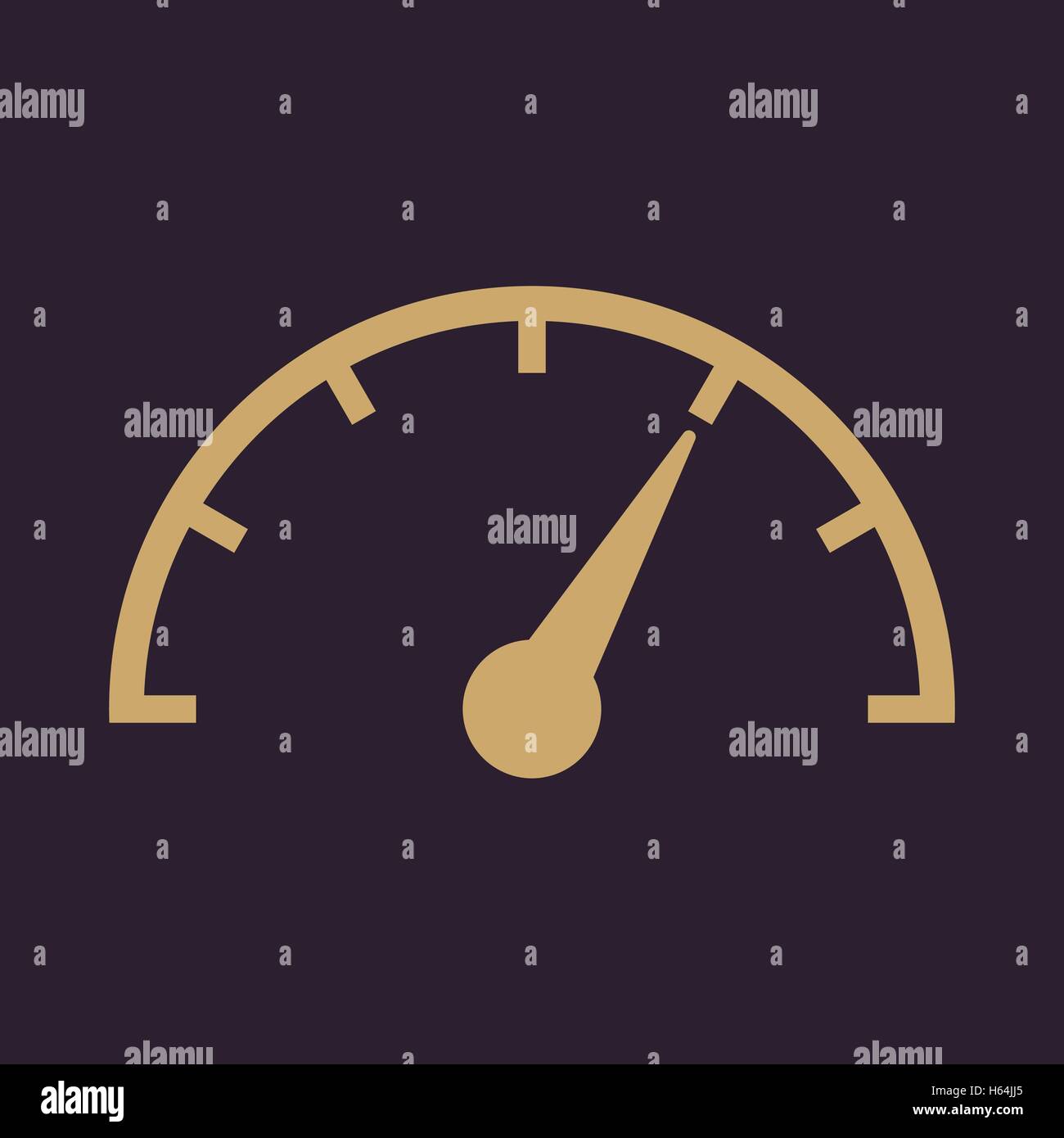 The tachometer, speedometer and indicator icon. Performance measurement ...