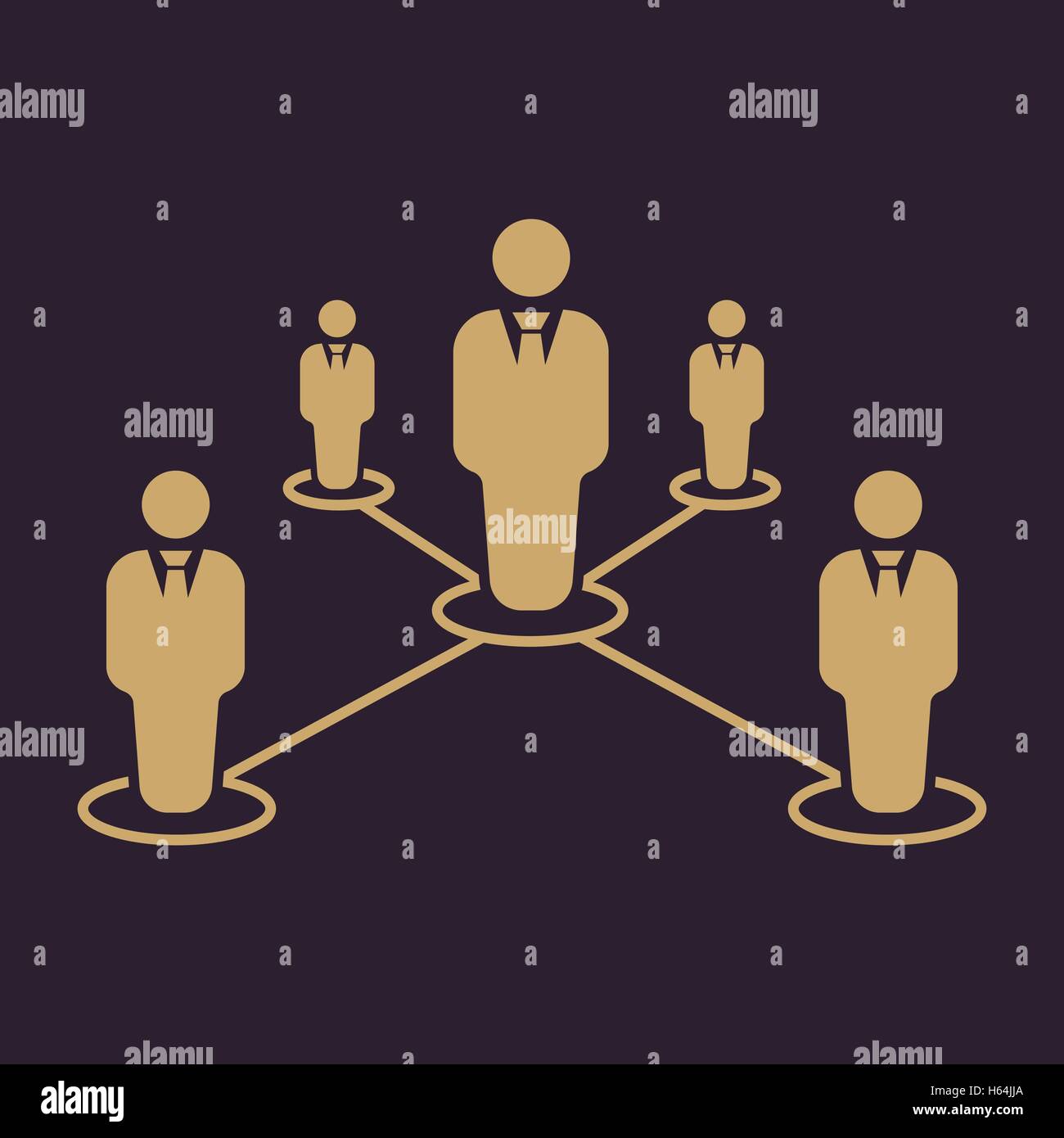 The teamwork icon. Leadership and connection, business teams symbol ...