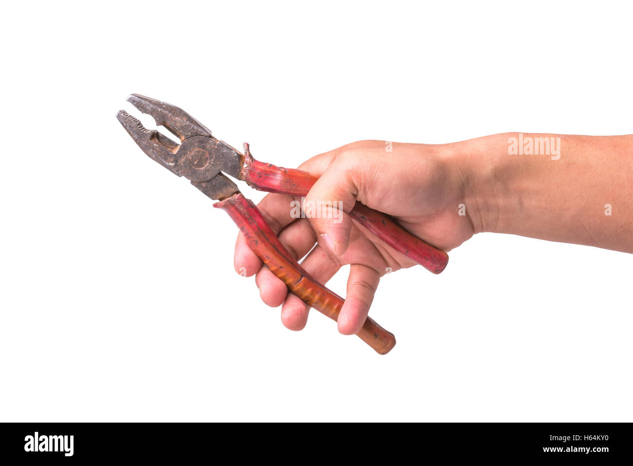 Hand hold pliers hi-res stock photography and images - Alamy