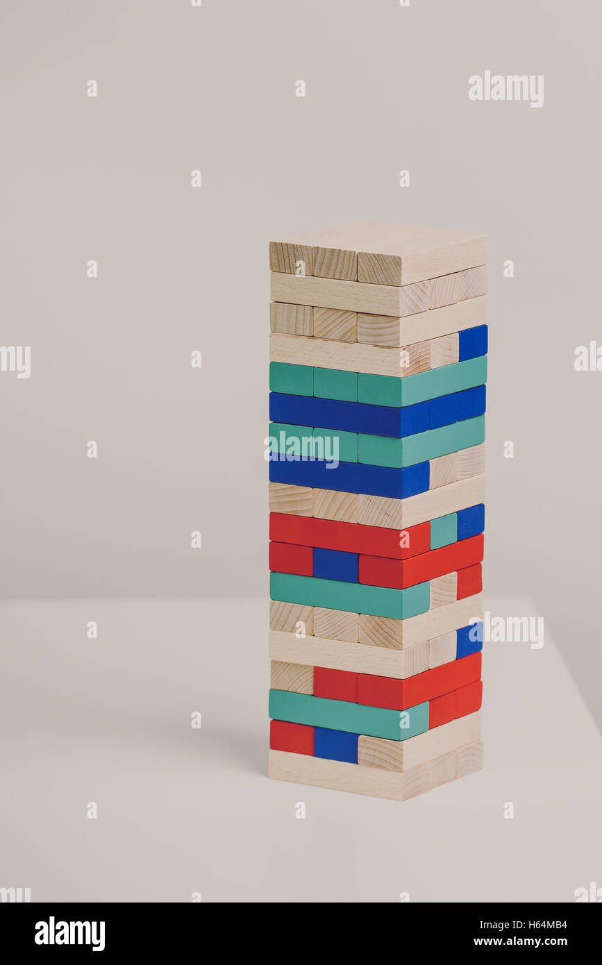 Wood pieces game Stock Photo - Alamy