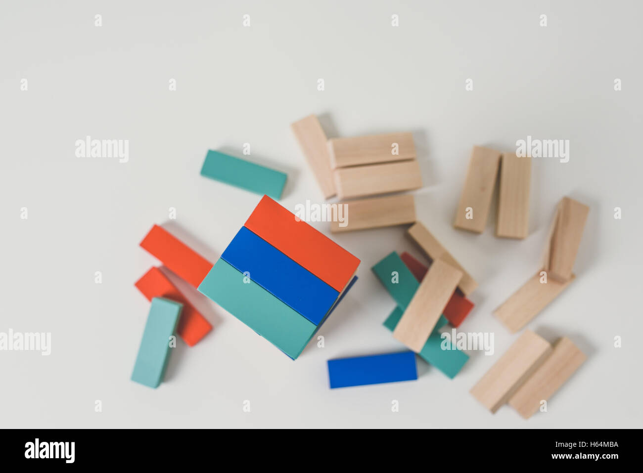 Wood pieces game Stock Photo - Alamy