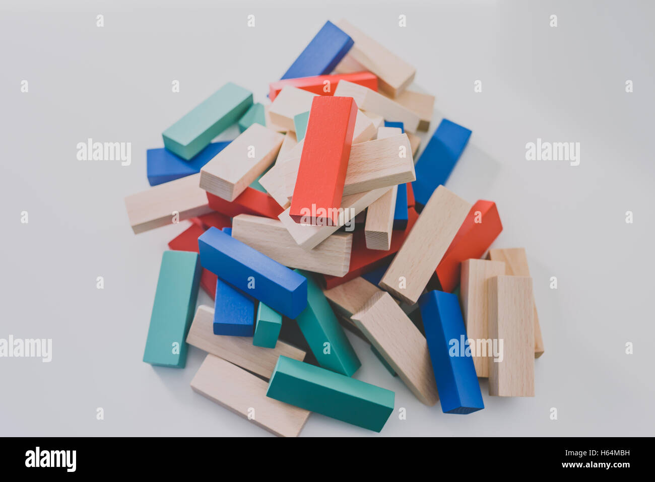 Wood pieces game Stock Photo - Alamy