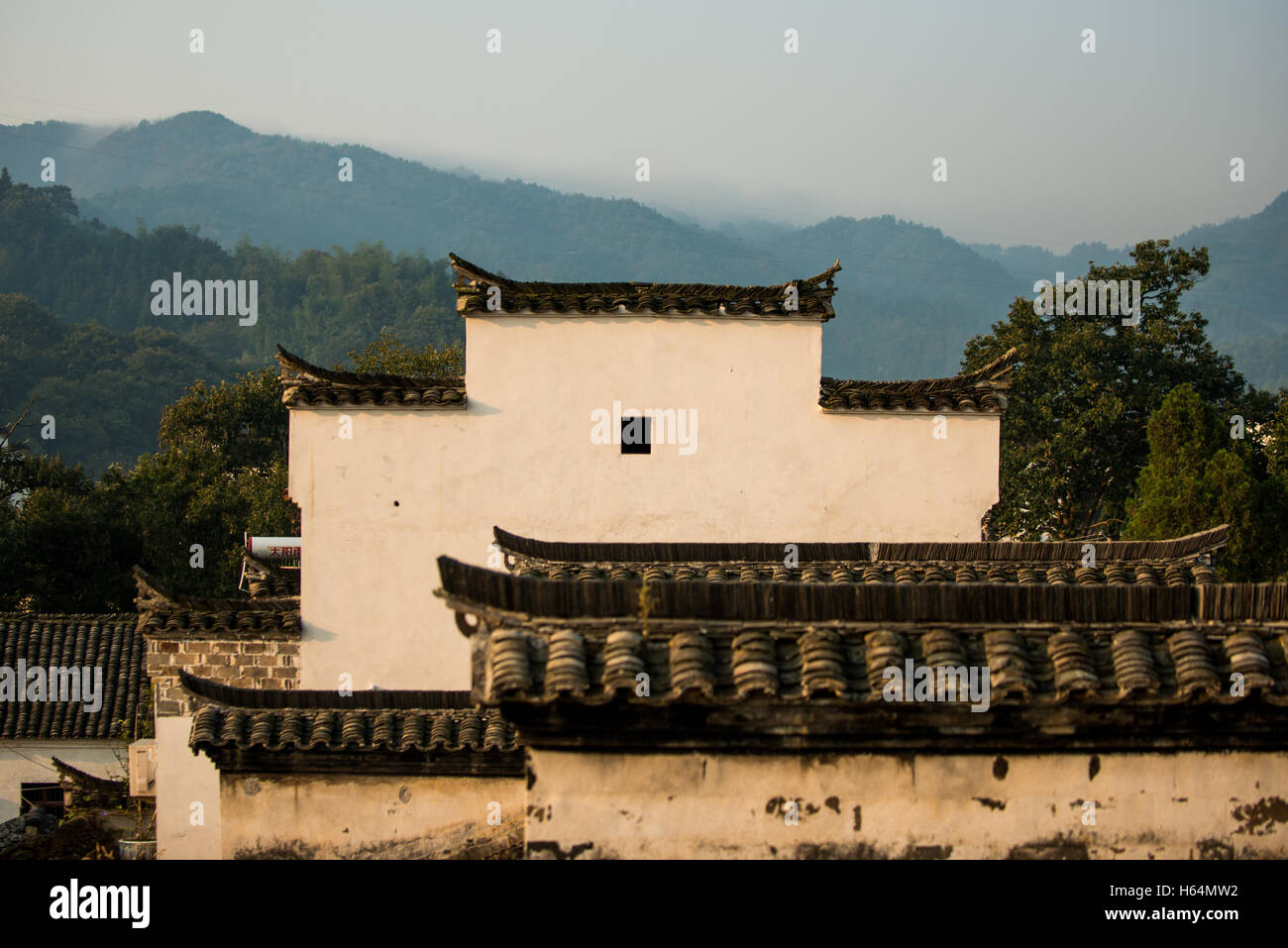 Anhui style architecture in Chaji village Stock Photo - Alamy