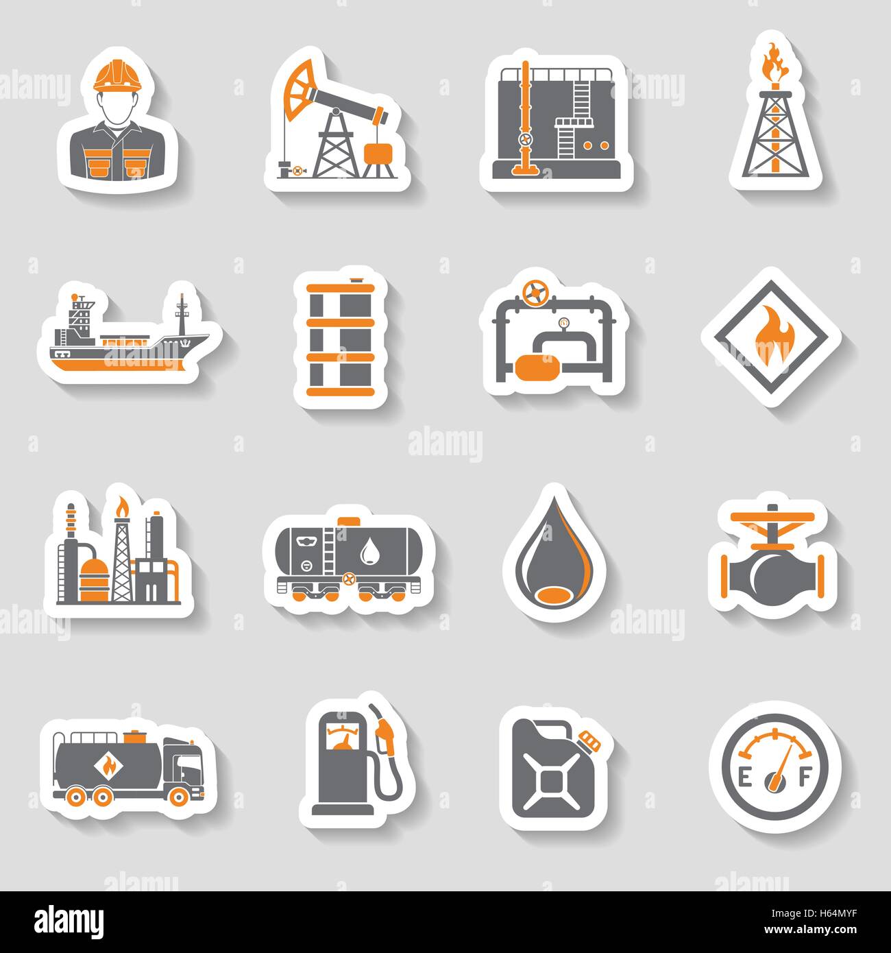 Oil industry Icons Set Stock Vector Image & Art - Alamy