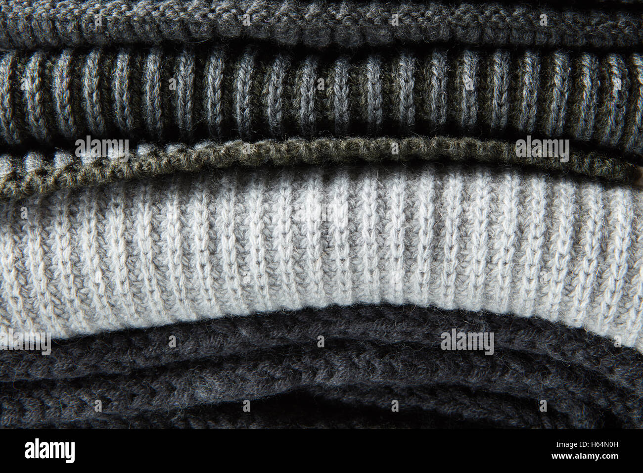 close-up of gray knitted shawl texture for background Stock Photo - Alamy