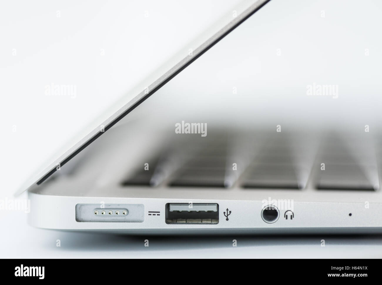 Laptop isolated on white background Stock Photo - Alamy